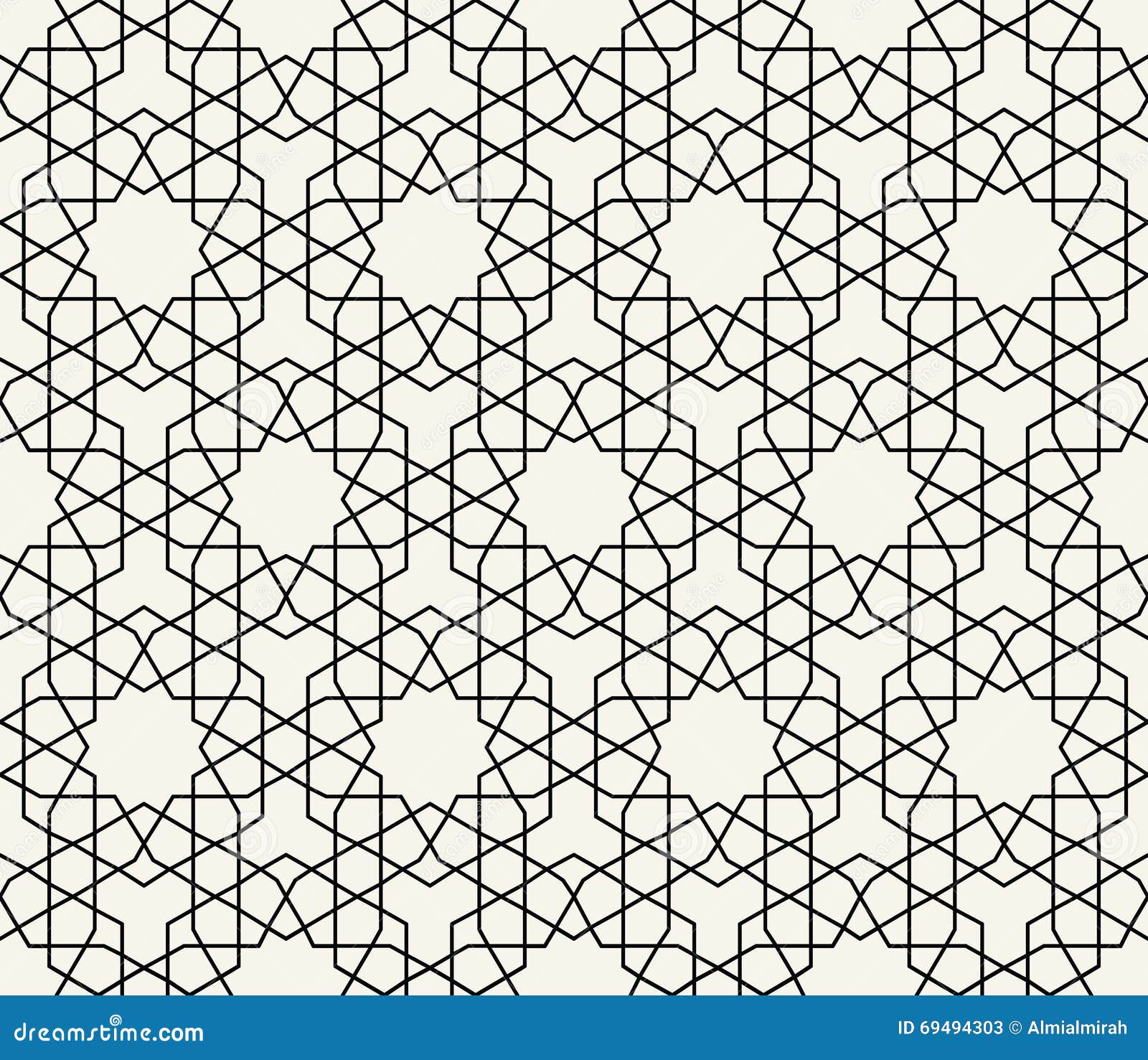 Islamic Inspired Seamless Pattern Vector Stock Vector - Illustration of ...