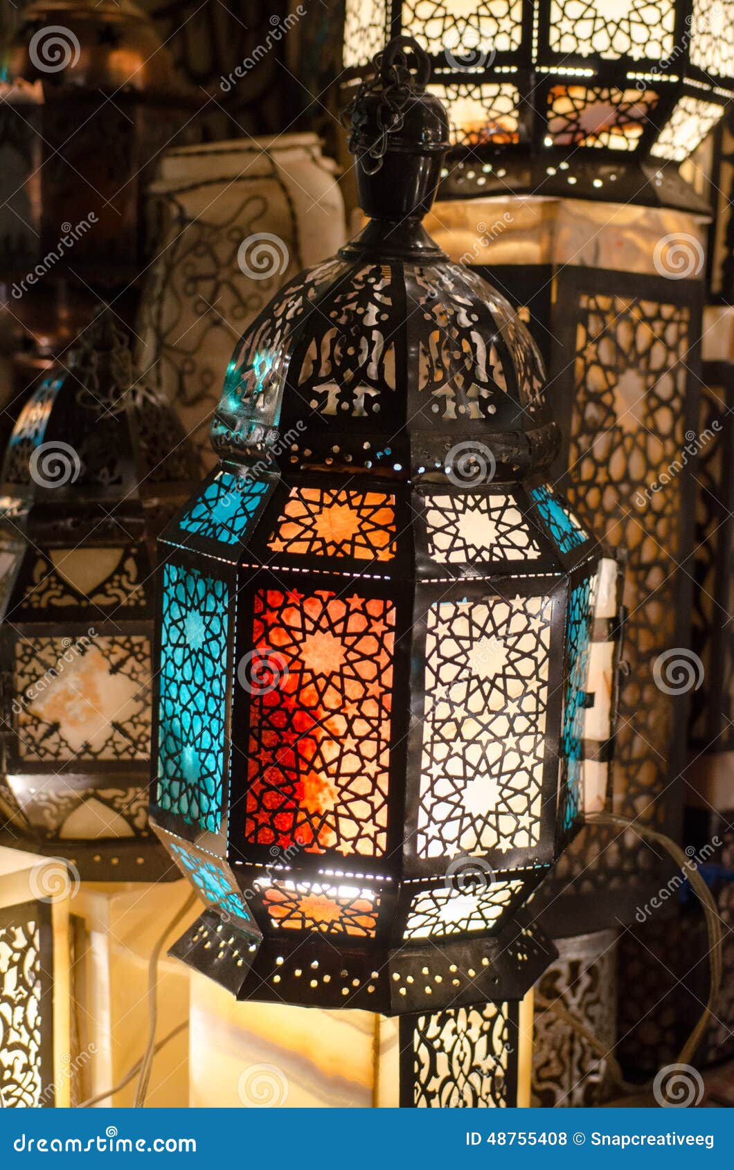 Islamic lantern stock photo. Image of islamic, patterns - 48755408
