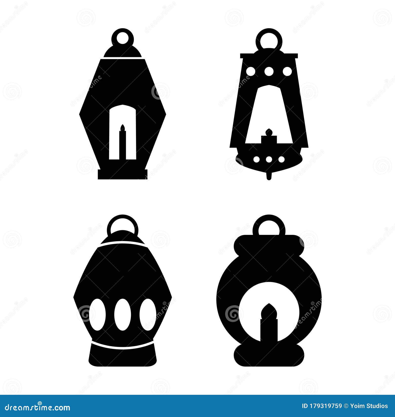 Islamic Lantern Icon Vector Template Illustration Stock Vector ...