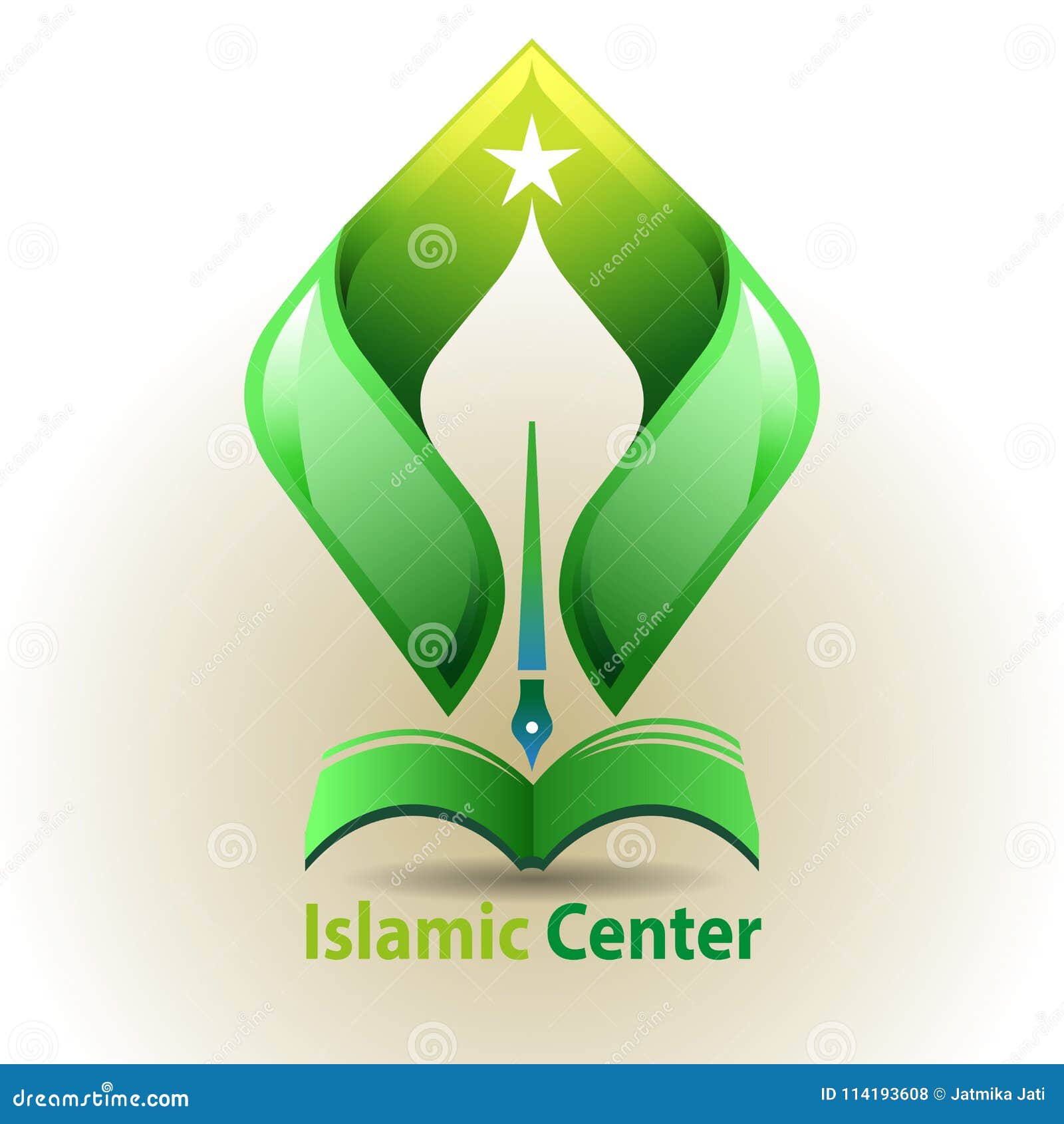 Islamic Learning Center Symbol Stock Vector - Illustration of islam ...