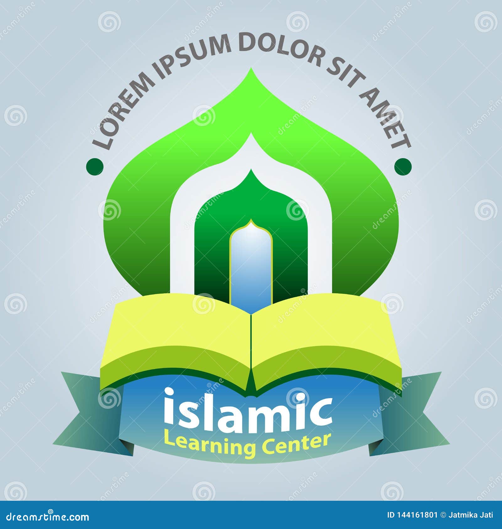 Islamic Learning Ceter stock vector. Illustration of learning - 144161801