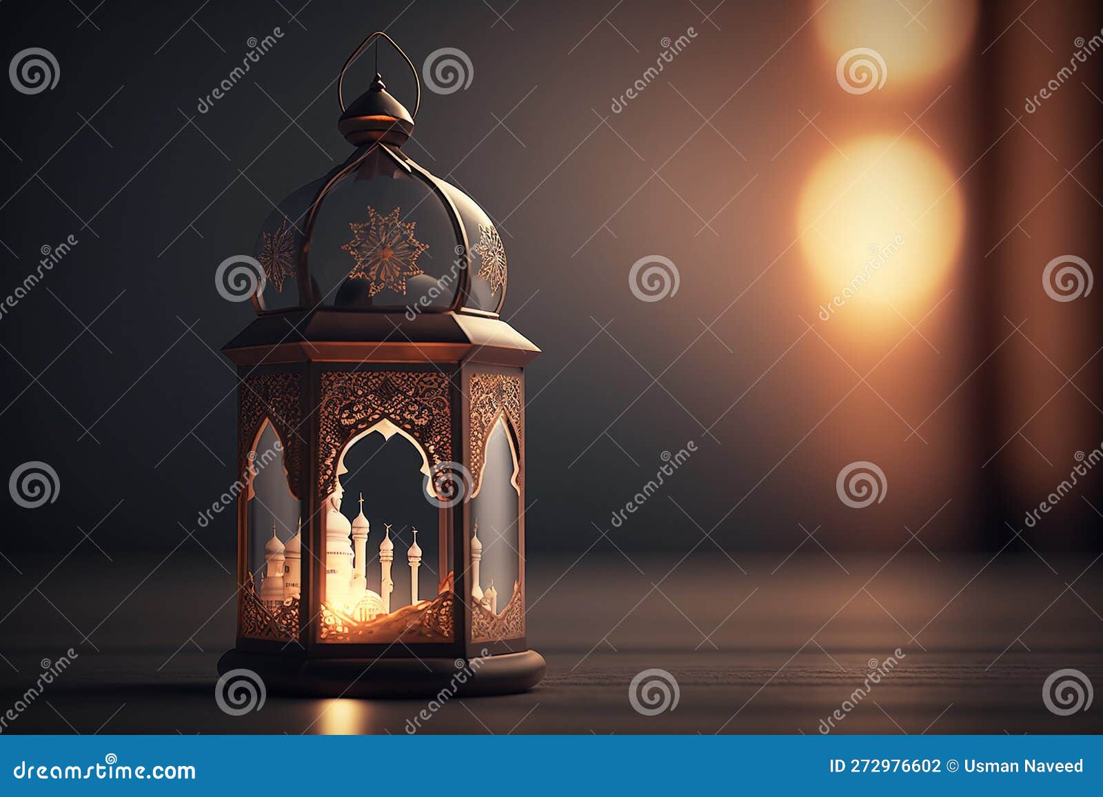 Islamic Light Lamp Lantern Ramdan Eid Background Design Stock ...