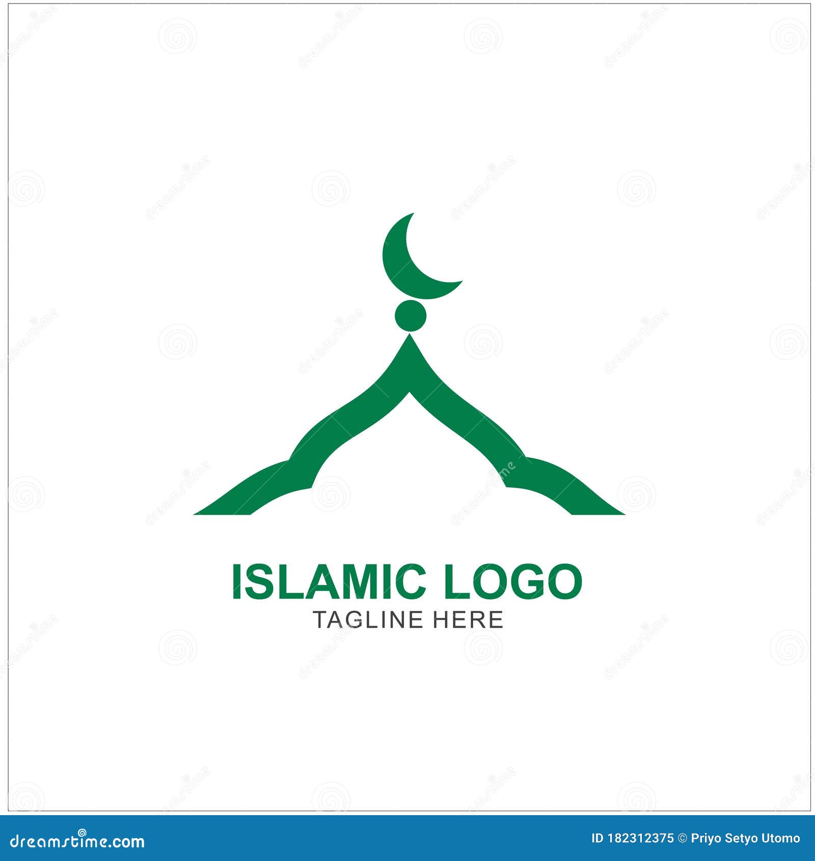Islamic Logo Design Template Stock Illustration - Illustration of ...