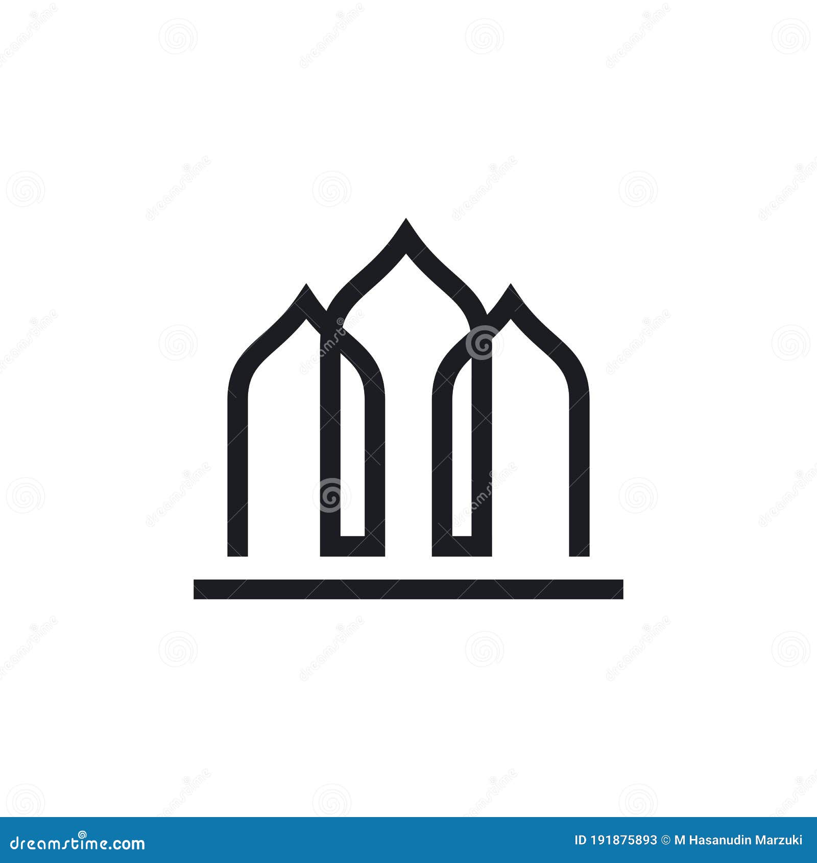 Logo MOSQUE Simple, Logo For Stemple Or Masjid, Logo Ilustration, Logo ...