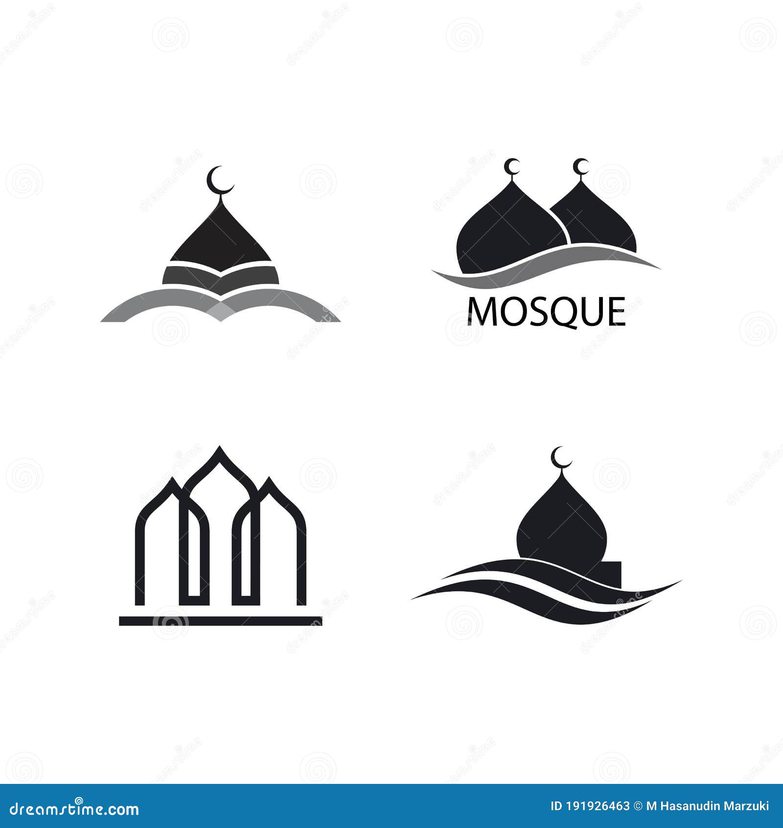 Logo MOSQUE Simple, Logo For Stemple Or Masjid, Logo Ilustration, Logo ...