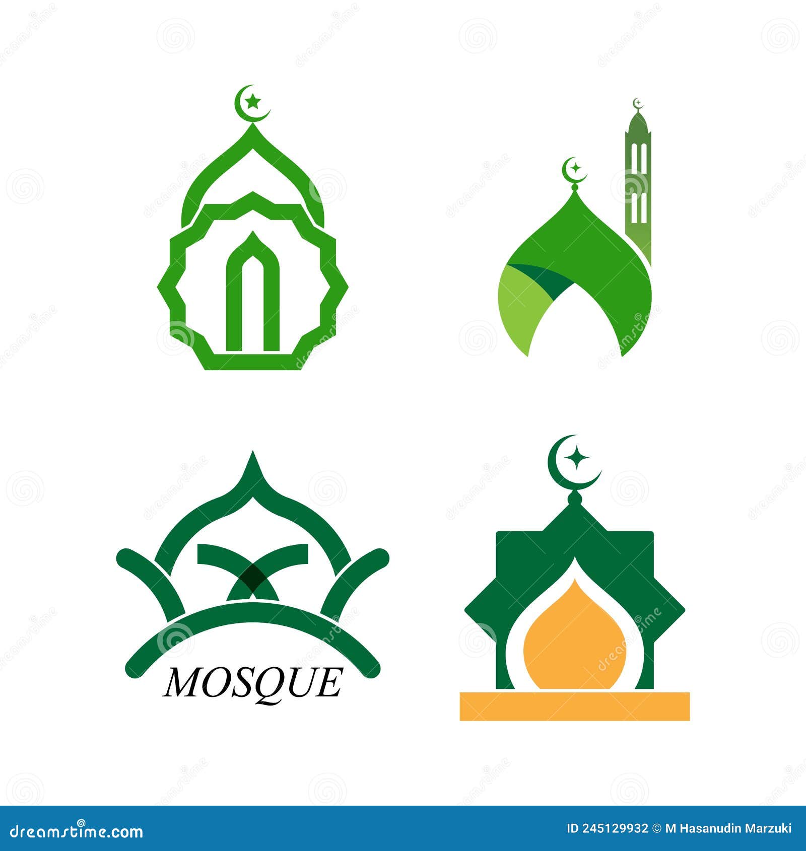 Logo MOSQUE Simple, Logo For Stemple Or Masjid, Logo Ilustration, Logo ...