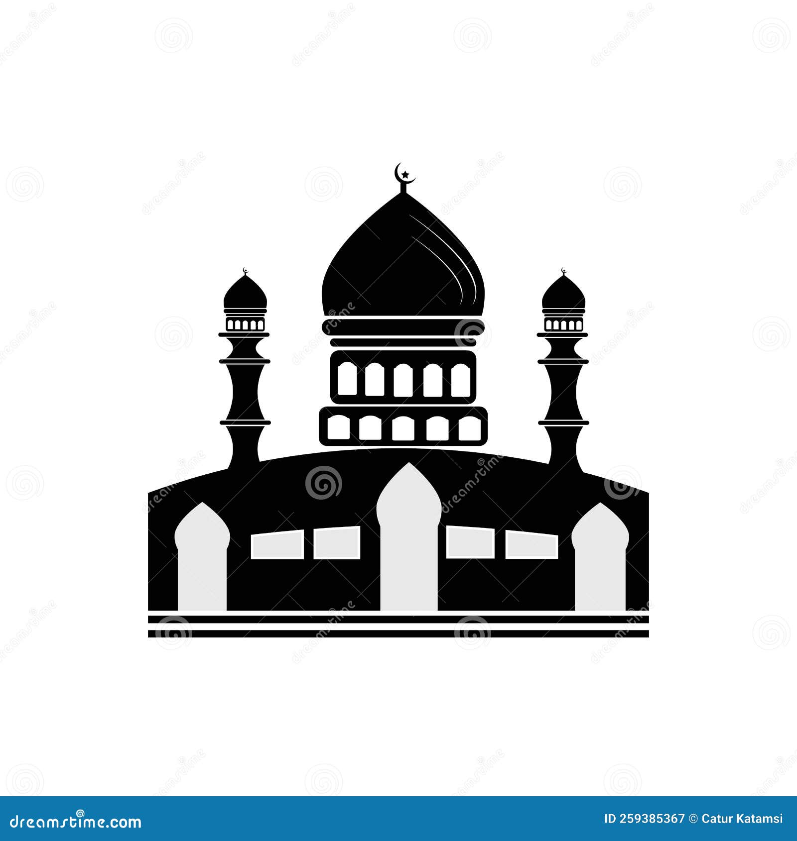 Islamic Logo, Mosque Vector Template Stock Illustration - Illustration ...
