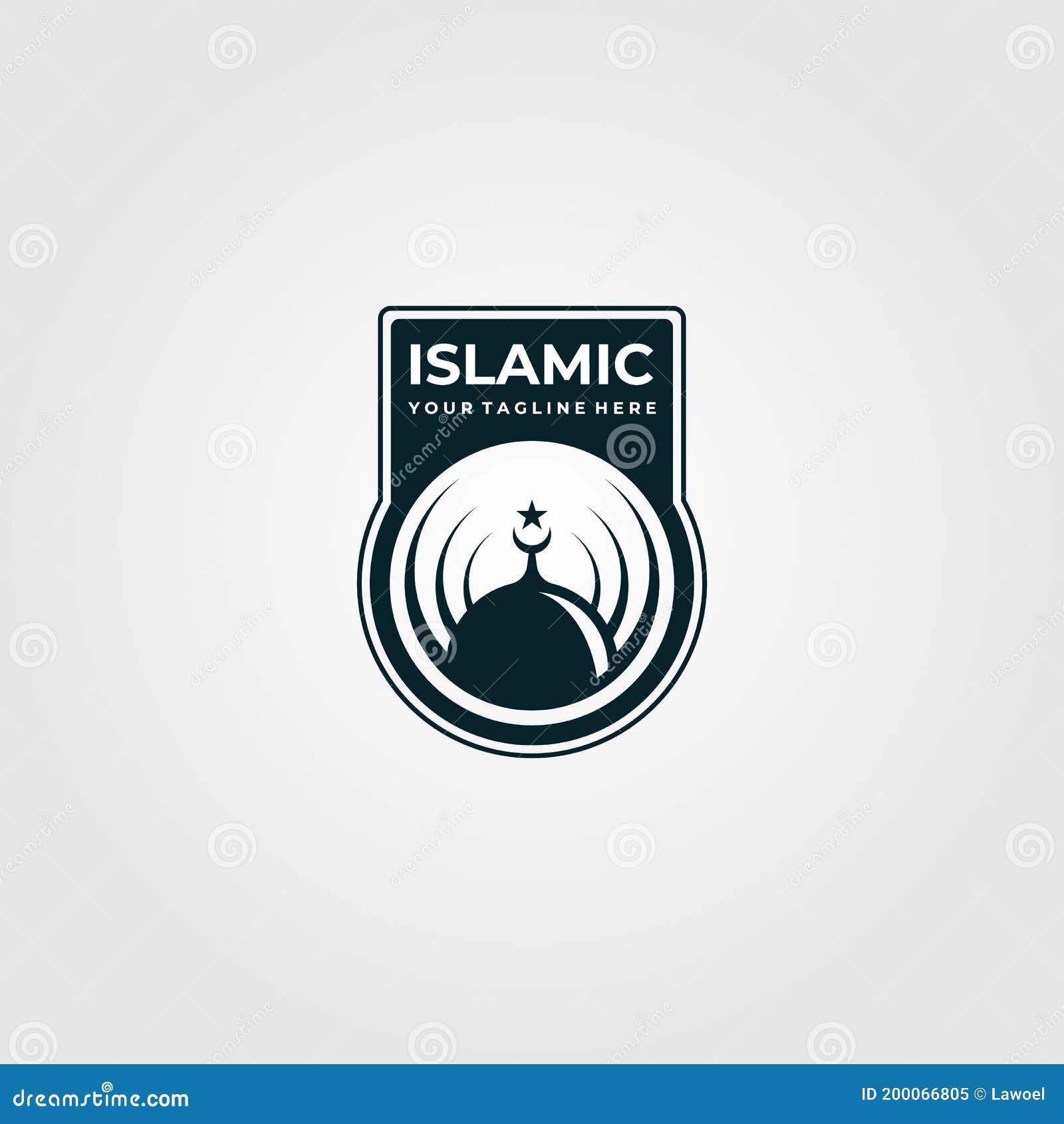 Islamic Logo Vector Emblem Illustration Design Stock Vector ...
