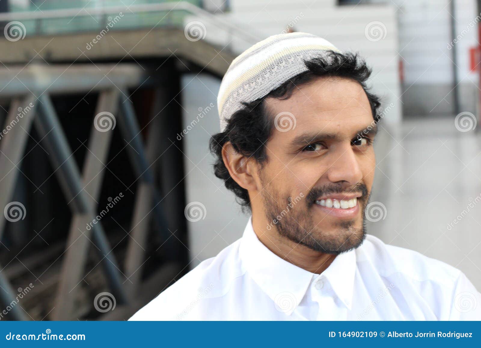 Islamic Man Smiling at Camera Stock Image - Image of cheerful ...