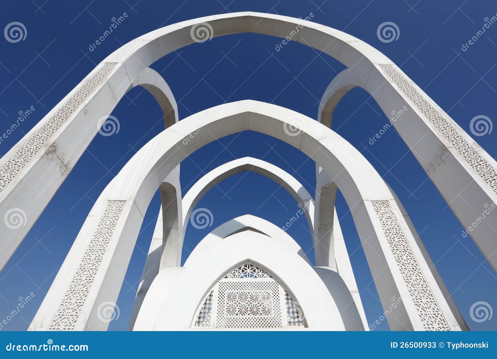 Islamic Monument in Doha, Qatar Stock Image - Image of east, qatar ...