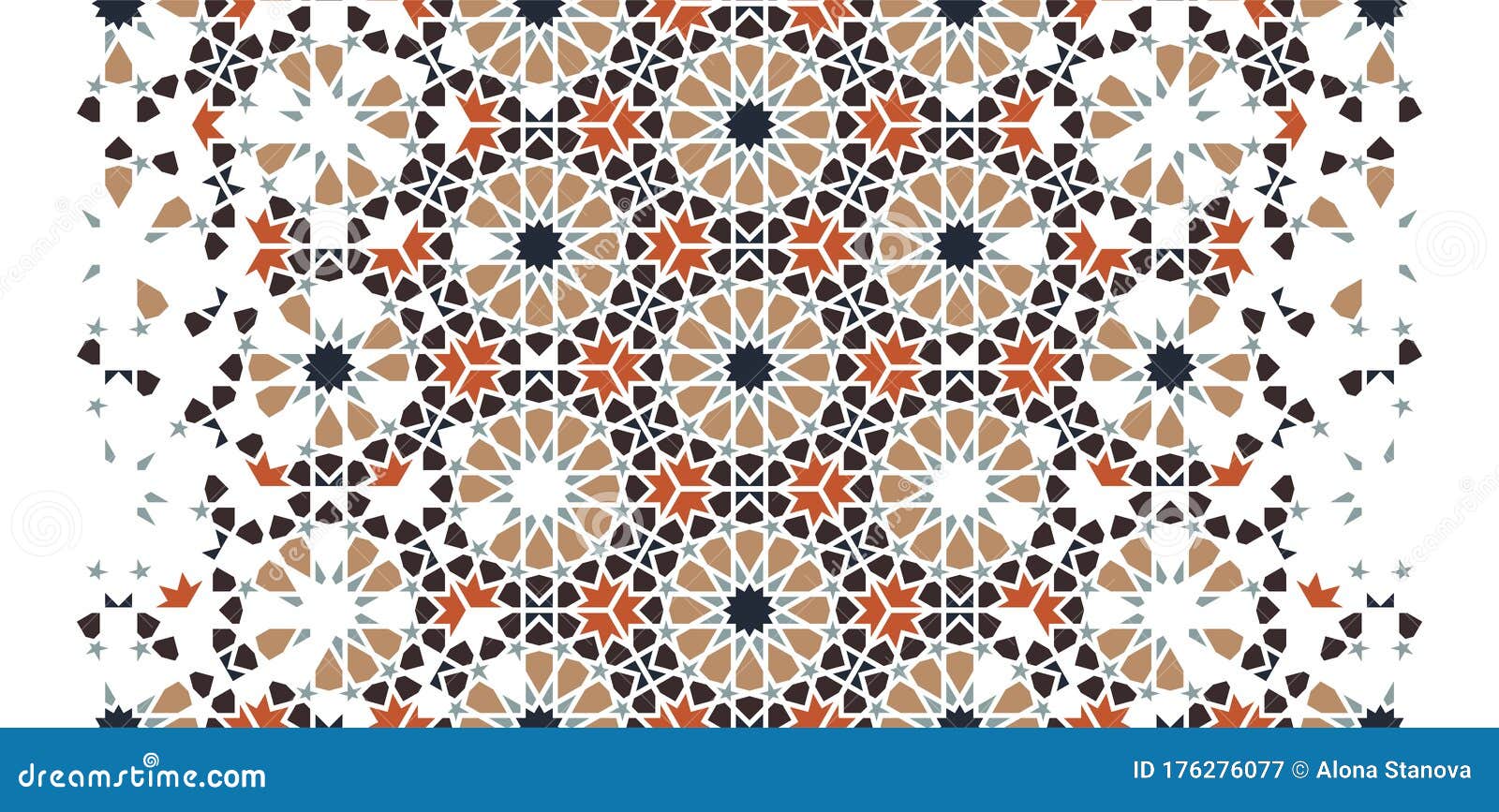Islamic, Moroccan, Arabesque Seamless Vector Pattern. Stock Vector ...