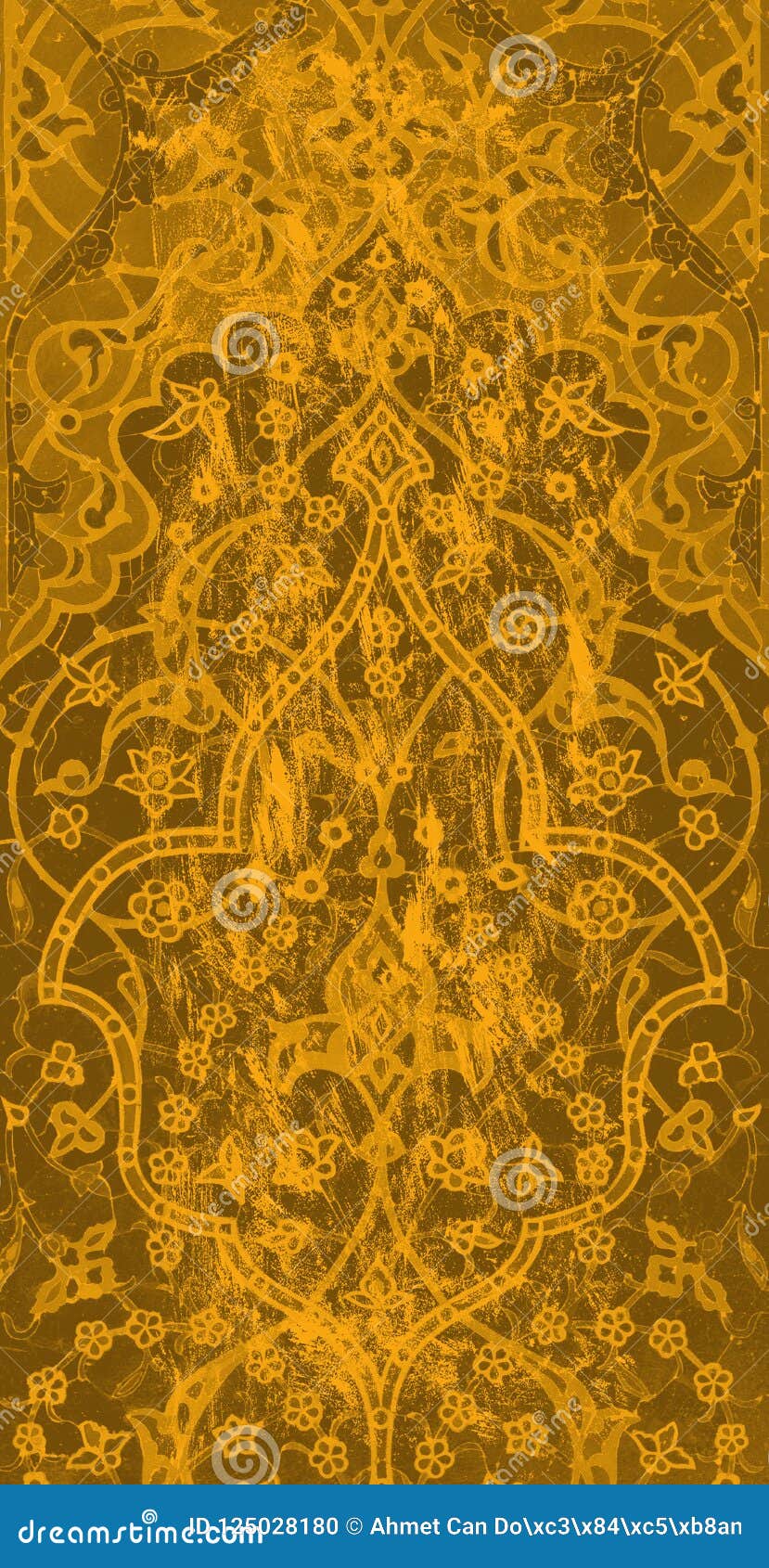 Yellow Islamic Background With Hanging Lanterns Royalty-Free Stock ...