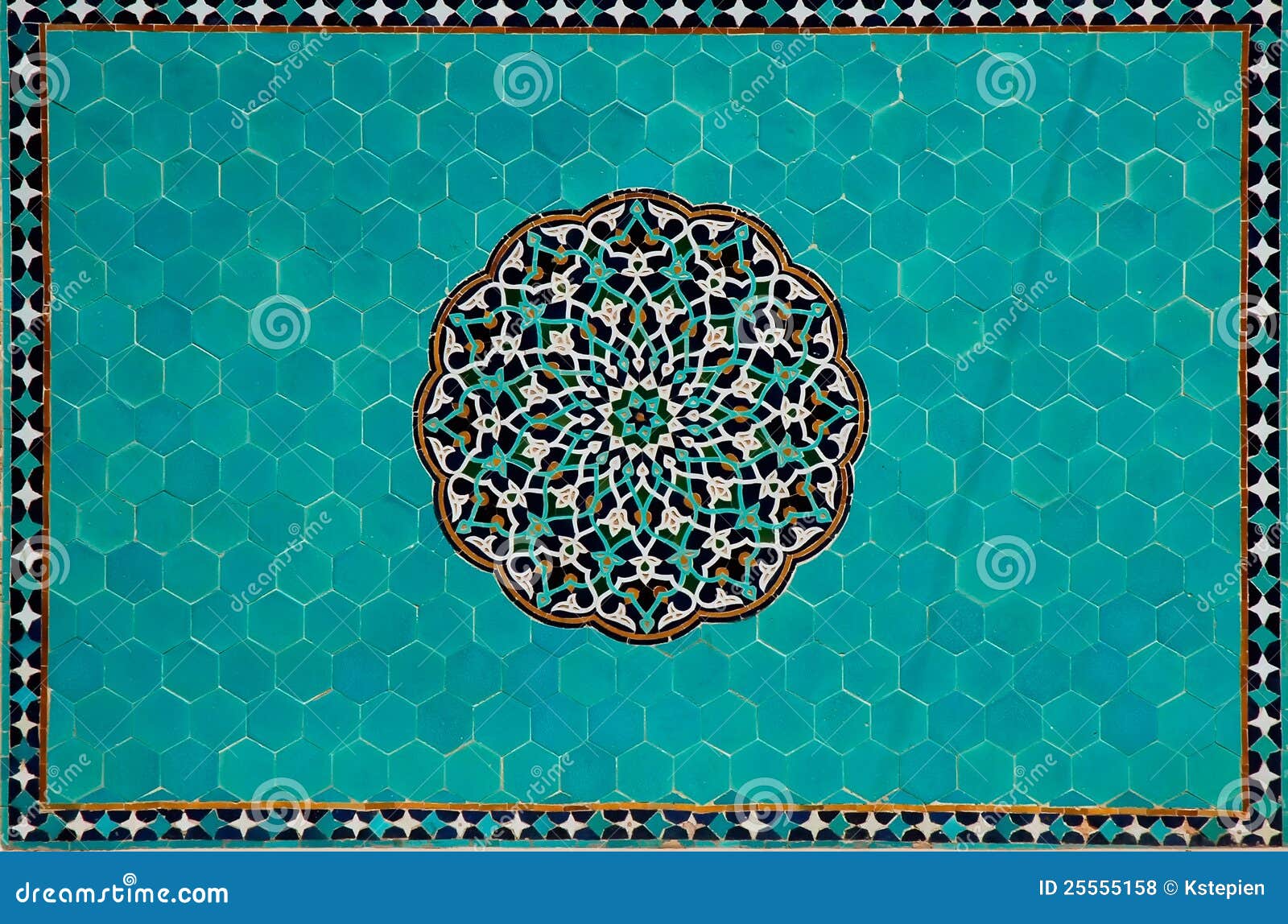 Islamic Mosaic with Blue Tiles Stock Photo - Image of design, kabir ...