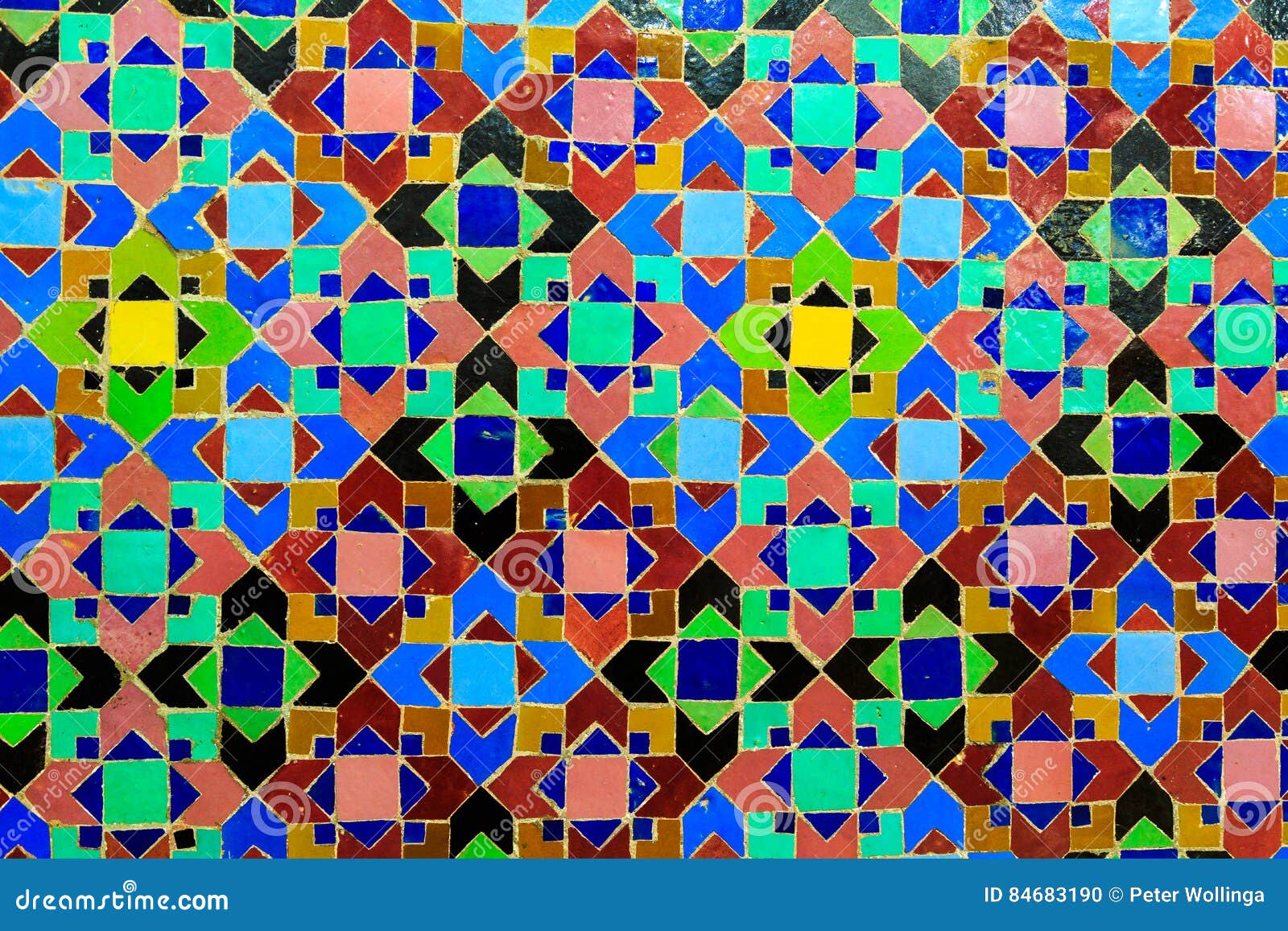 Islamic Mosaic Moroccan Style Useful As Background Stock Photo - Image ...