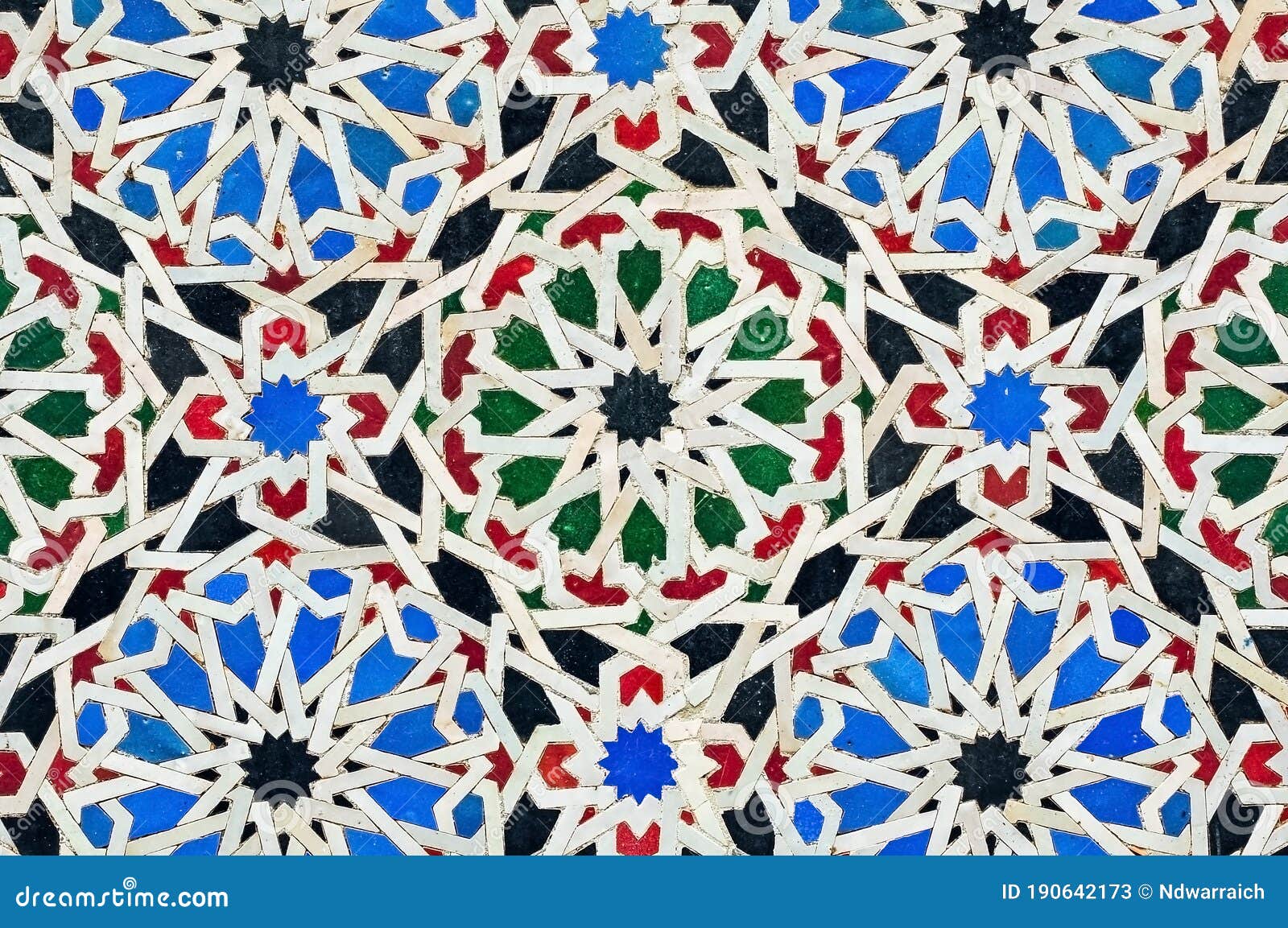 Islamic Mosaic Pattern of Colorful Stones Stock Image - Image of ...
