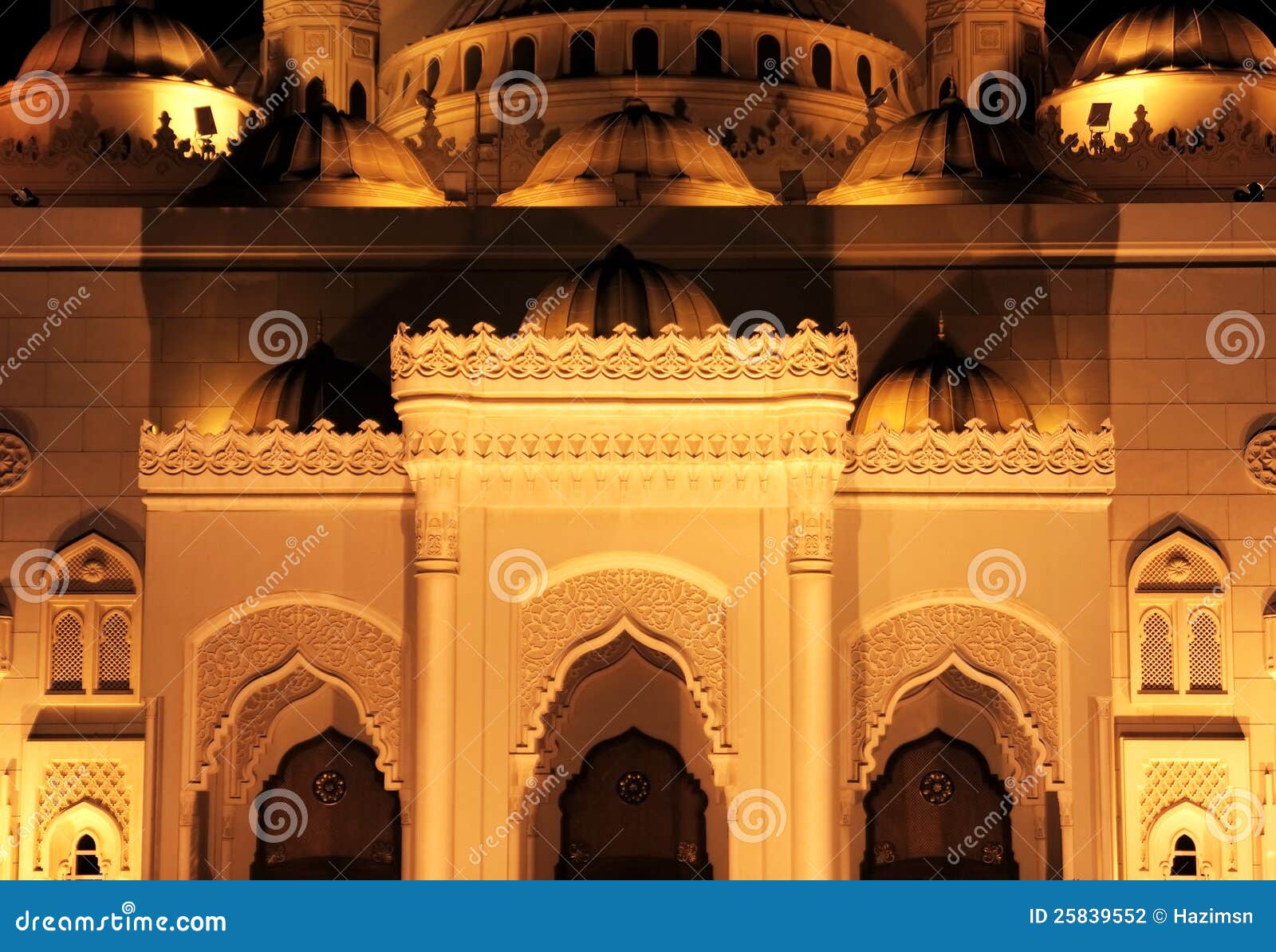 Islamic Mosque Corner Dome With Acehnese Architecture. Stock ...