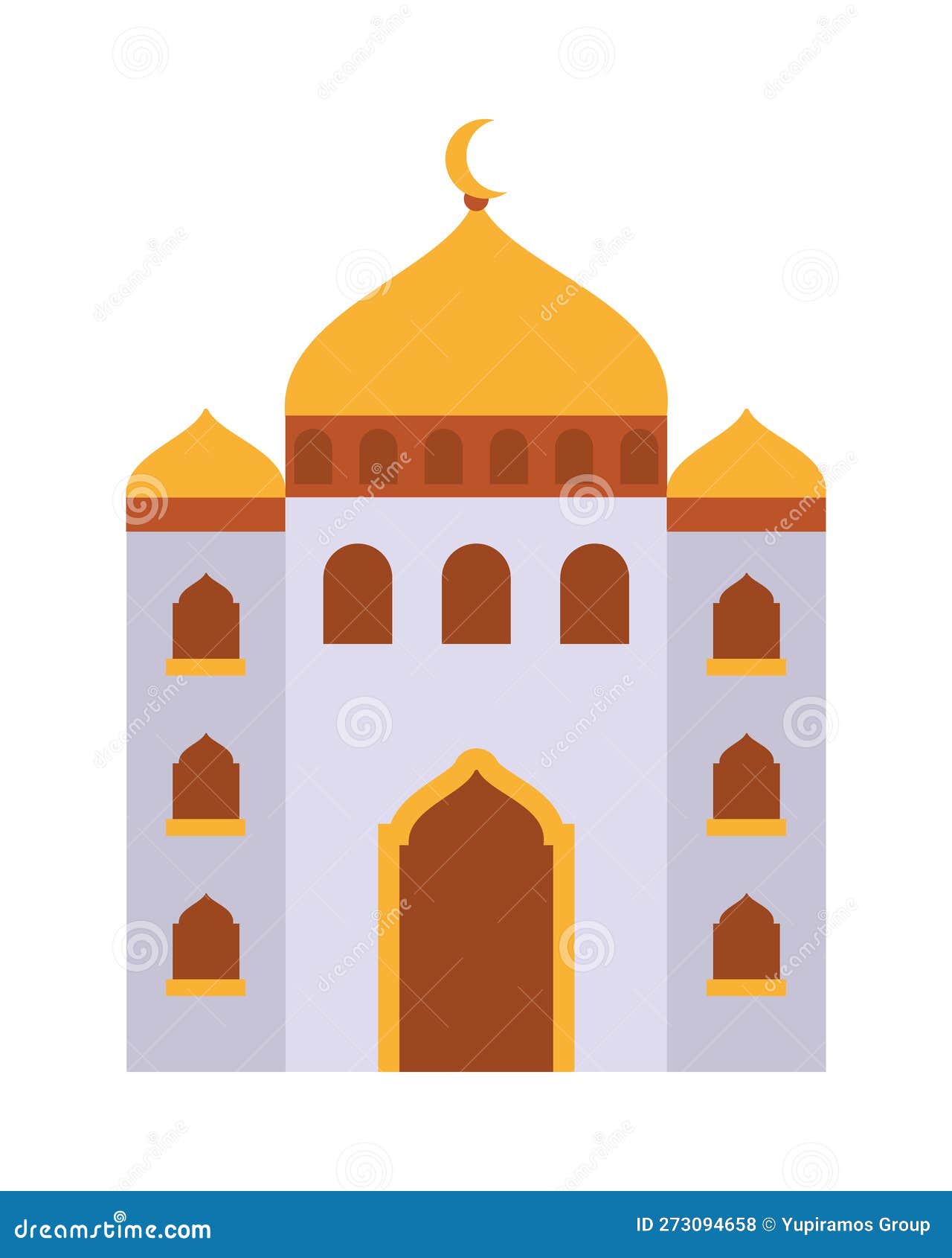 Islamic mosque icon stock vector. Illustration of muslim - 273094658