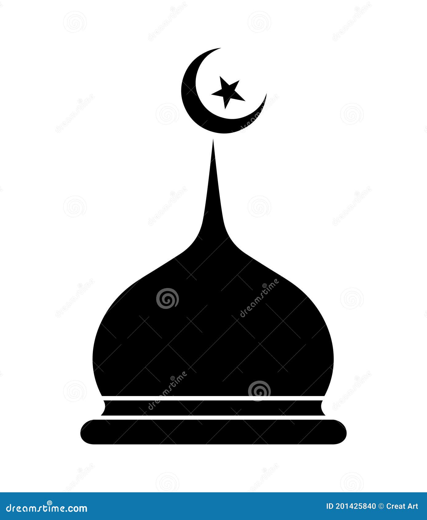 Mosque Logo Icon Inspiration With Mandala Ornaments. Black And White ...