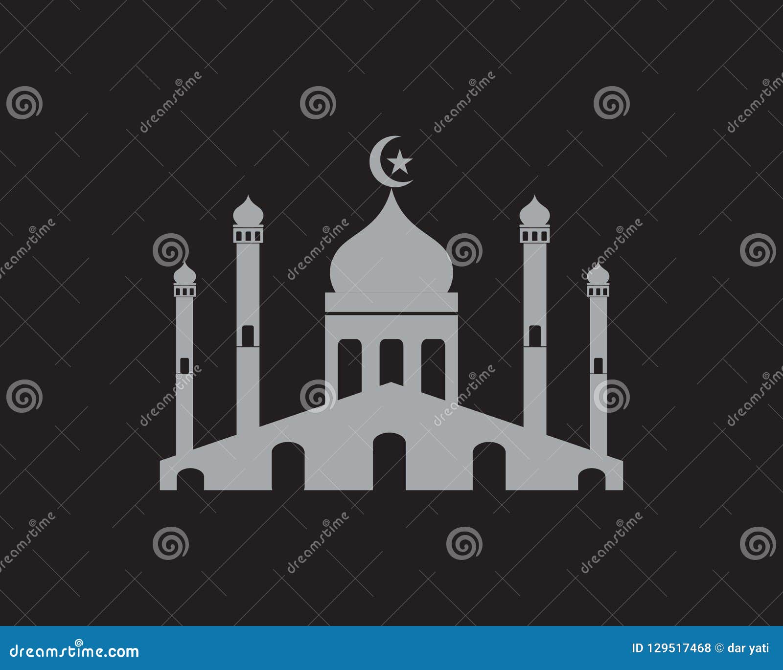 Islamic Mosque Logo Vector Template Stock Vector - Illustration of ...
