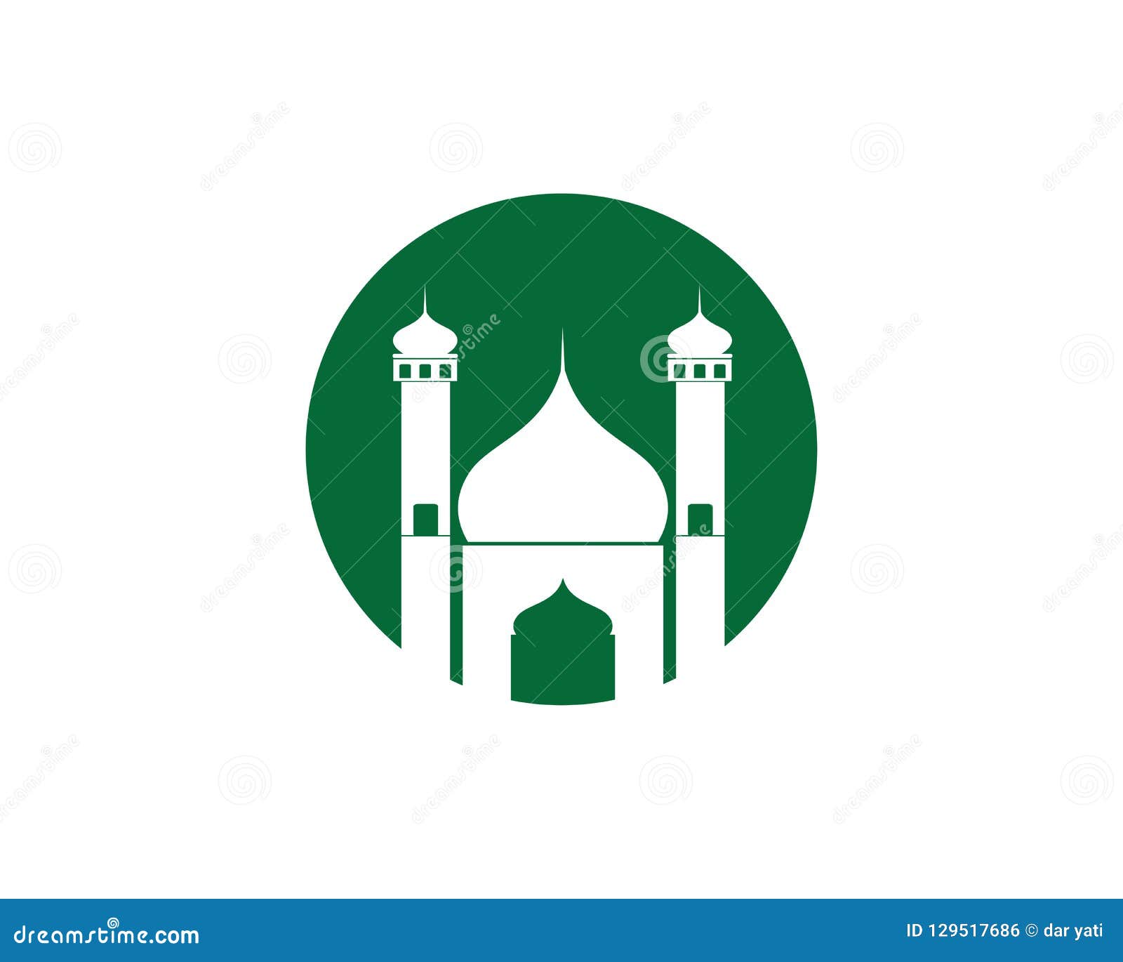 Mosque Logo In Circle - Vector Iconic | CartoonDealer.com #126705794