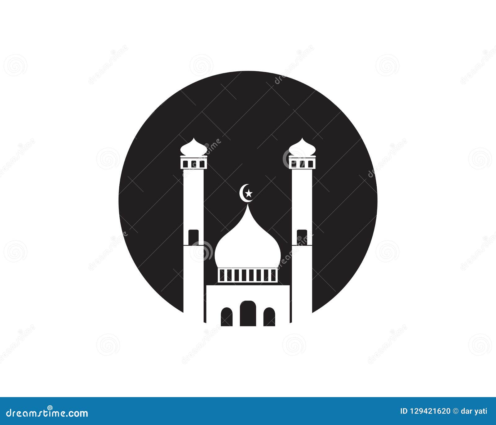 Islamic Mosque Logo Vector Icon Stock Vector - Illustration of ...