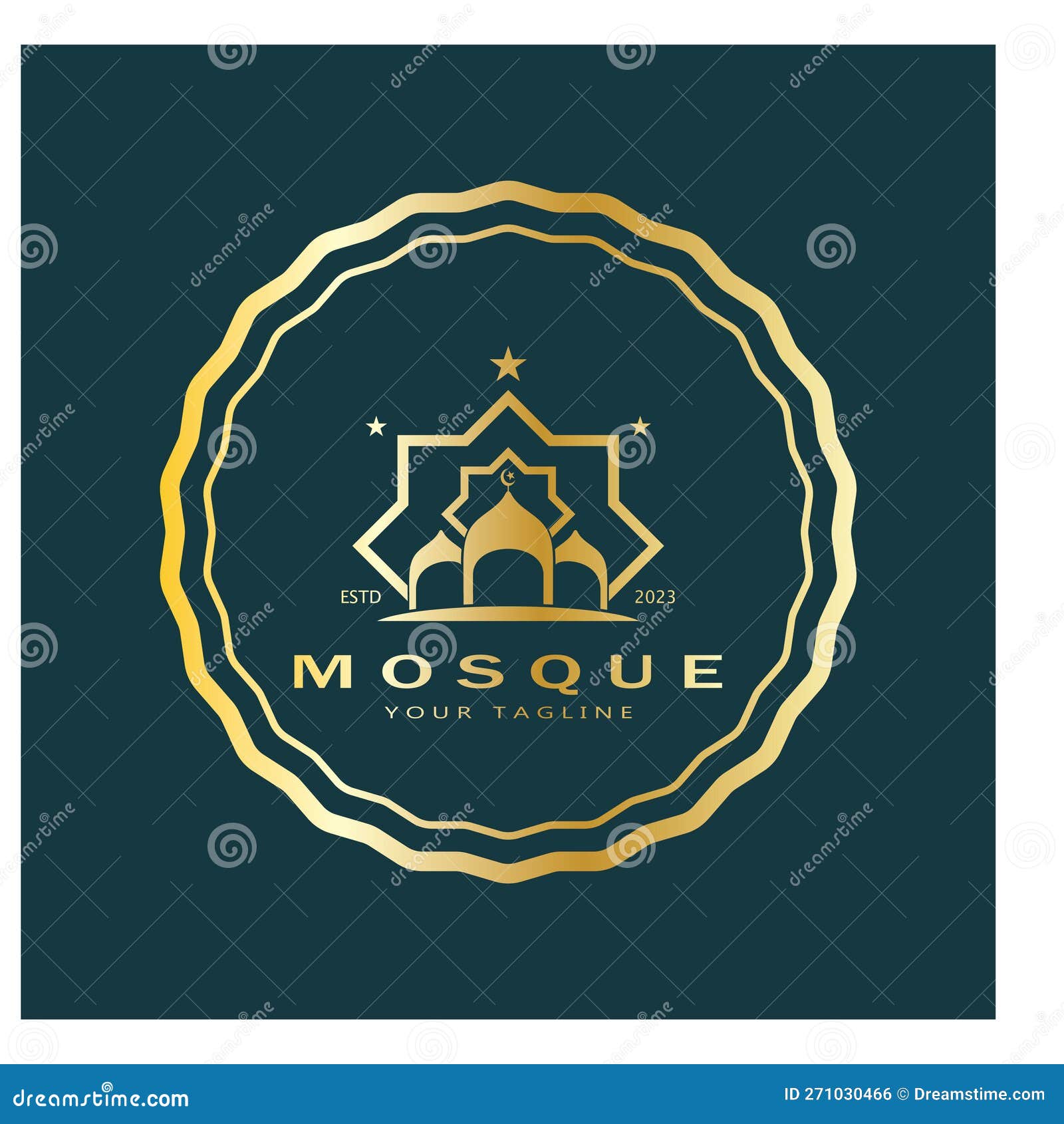 Islamic Mosque Logo Vector Icon Template Stock Vector - Illustration of ...