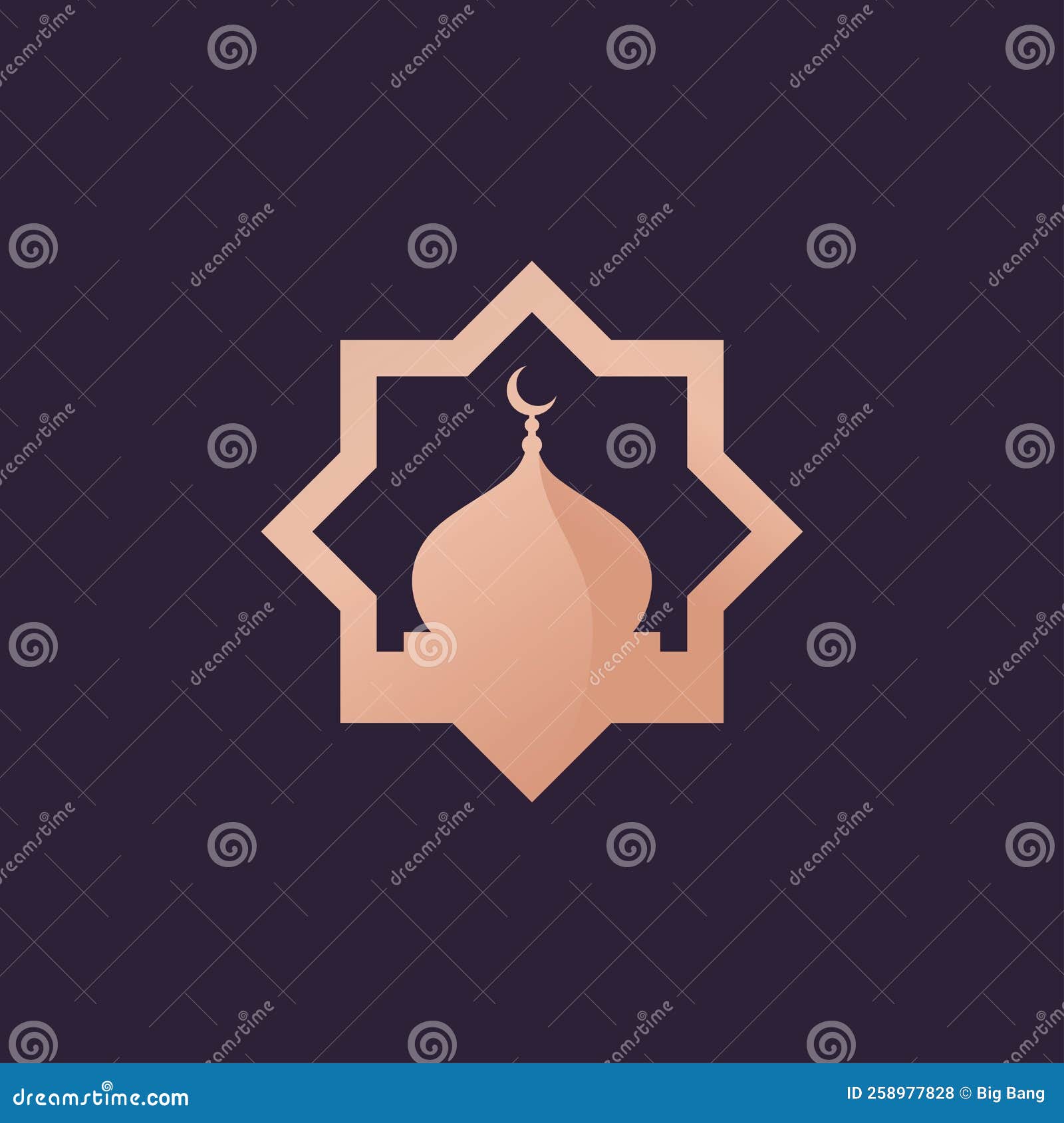 Islamic Mosque Logo Vector Tempalate Stock Vector - Illustration of ...