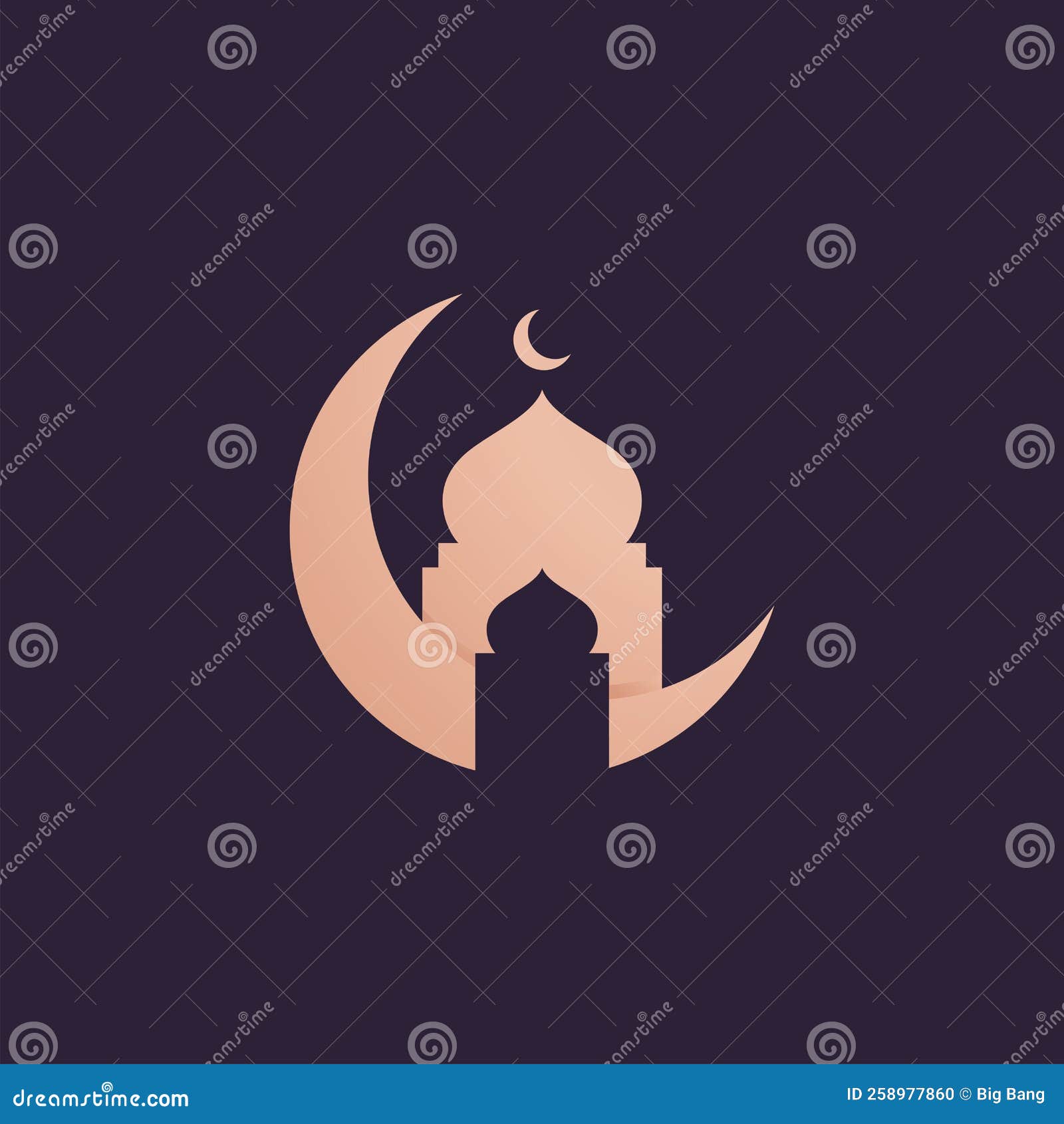 Islamic Mosque Logo Vector Tempalate Stock Vector - Illustration of ...