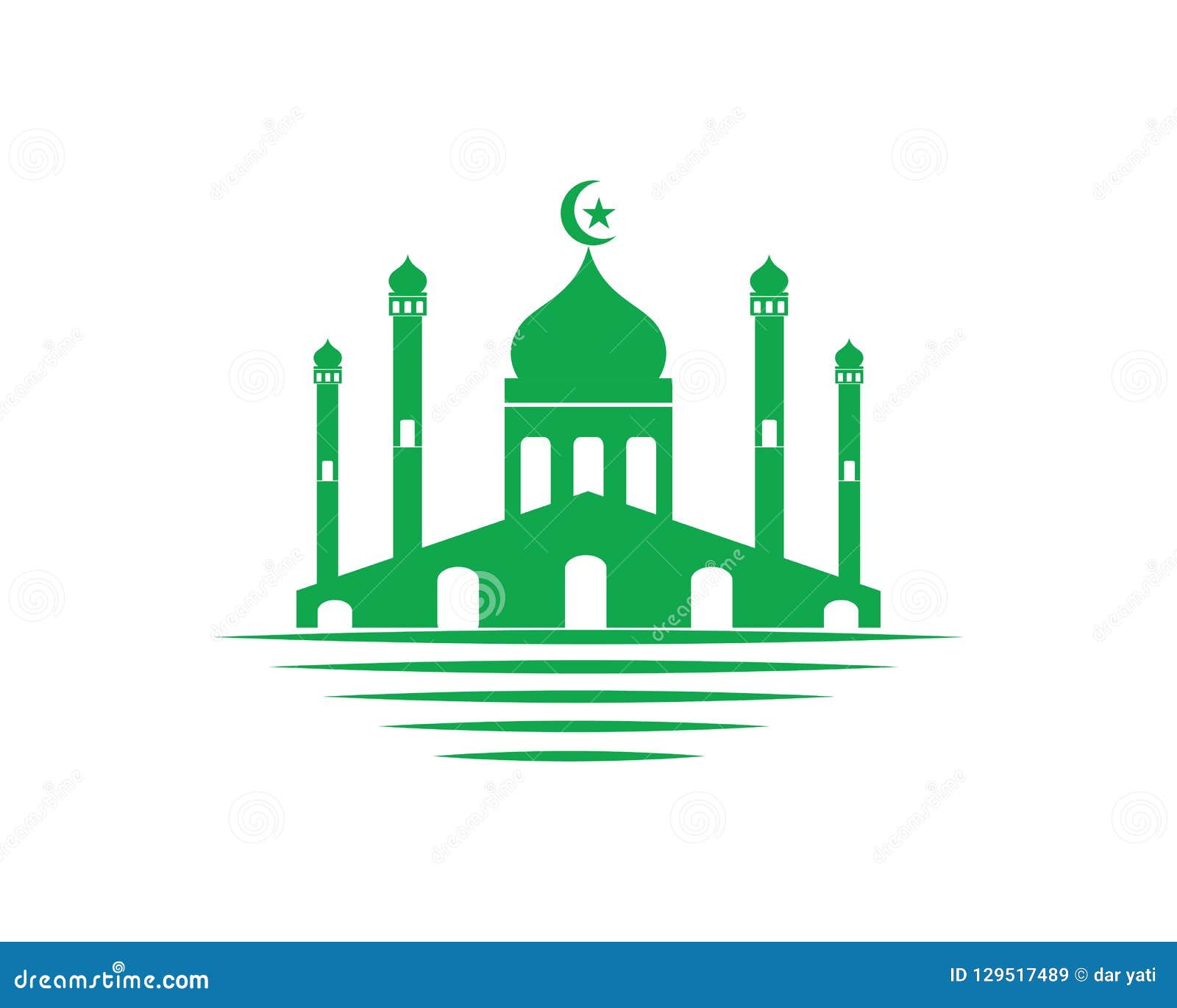 Islamic Mosque Logo Vector Template Stock Vector - Illustration of adha ...