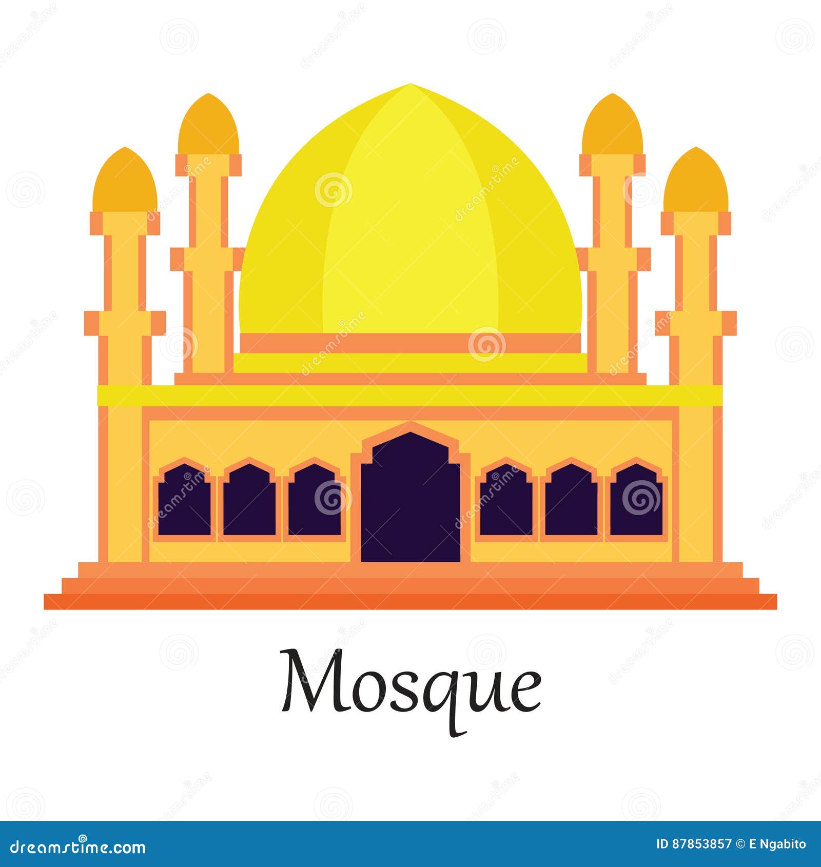 Islamic Mosque / Masjid for Muslim Pray Icon Stock Vector ...