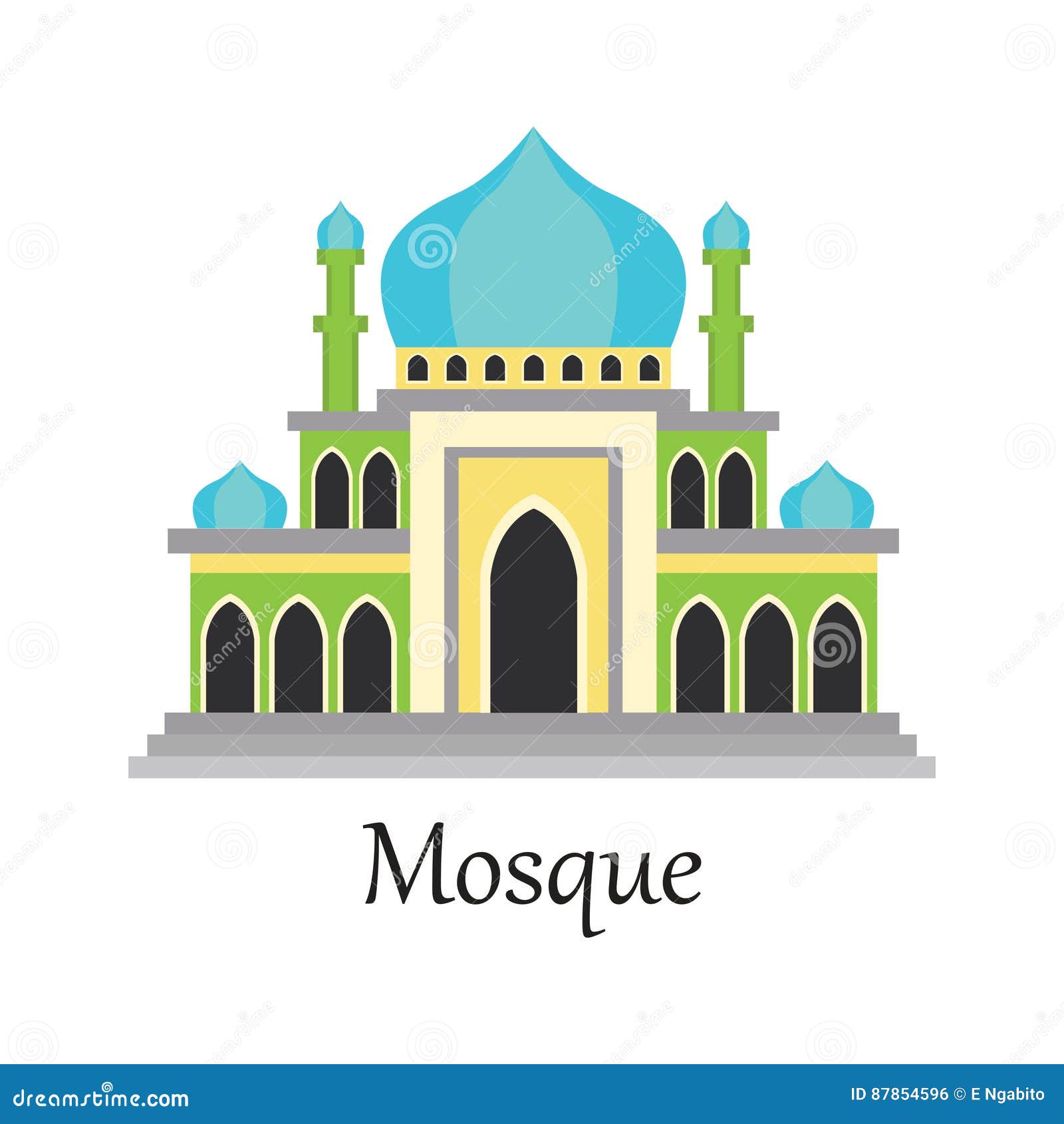 Islamic Mosque / Masjid for Muslim Pray Icon Stock Vector ...