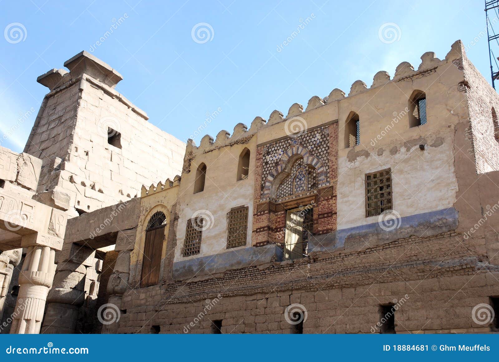 Islamic Mosque Over Pharaonic Temple-Luxor Temple Stock Image - Image ...