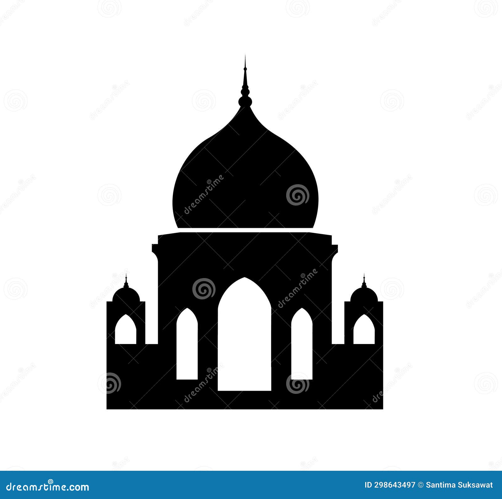 Islamic Mosque Ramadan Kareem Minimal Vector Illustration Stock ...