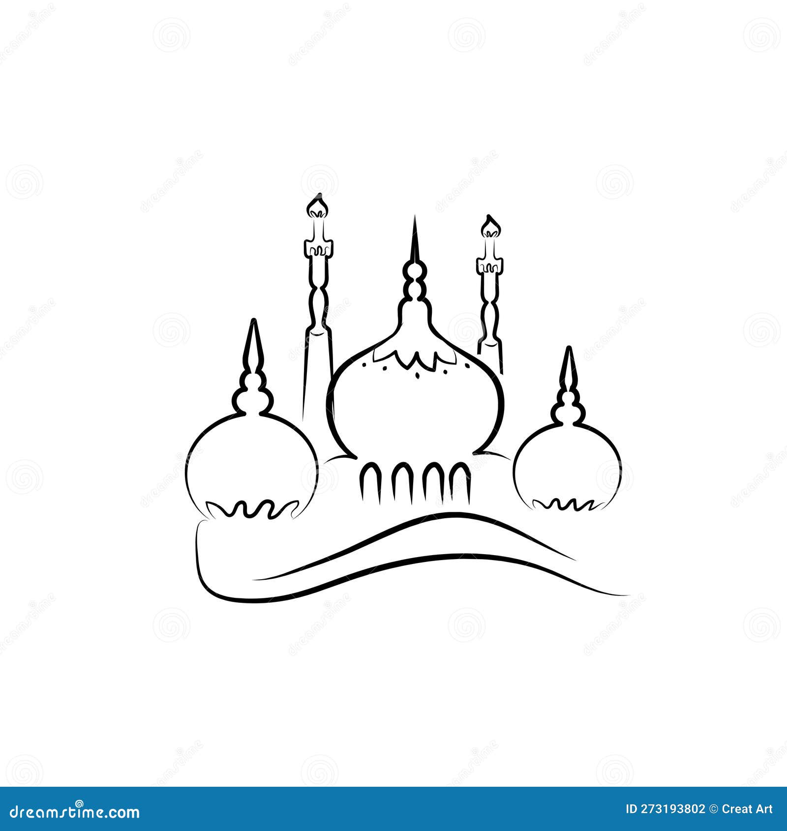 Mosque Vector Illustration Icon Masjid Icon Islamic Mosque Shadow Icon ...