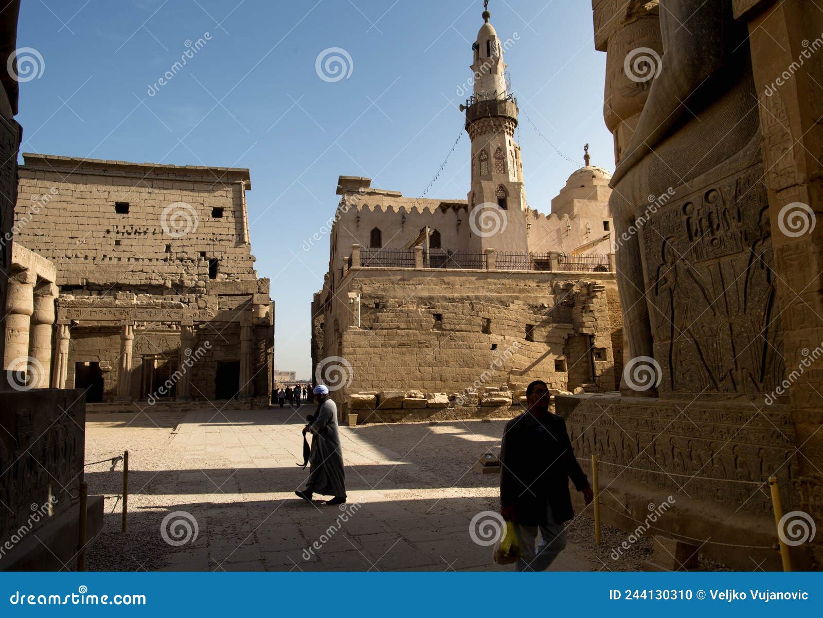 An Islamic Mosque within the Walls of the Luxor Temple Editorial Image ...