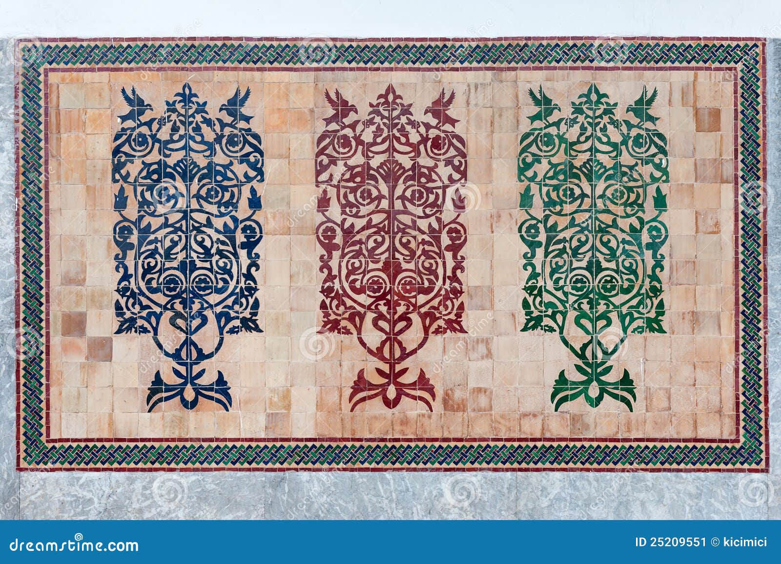 Islamic Muslim Mosaic Wall Decorative Ornaments Stock Image - Image of ...