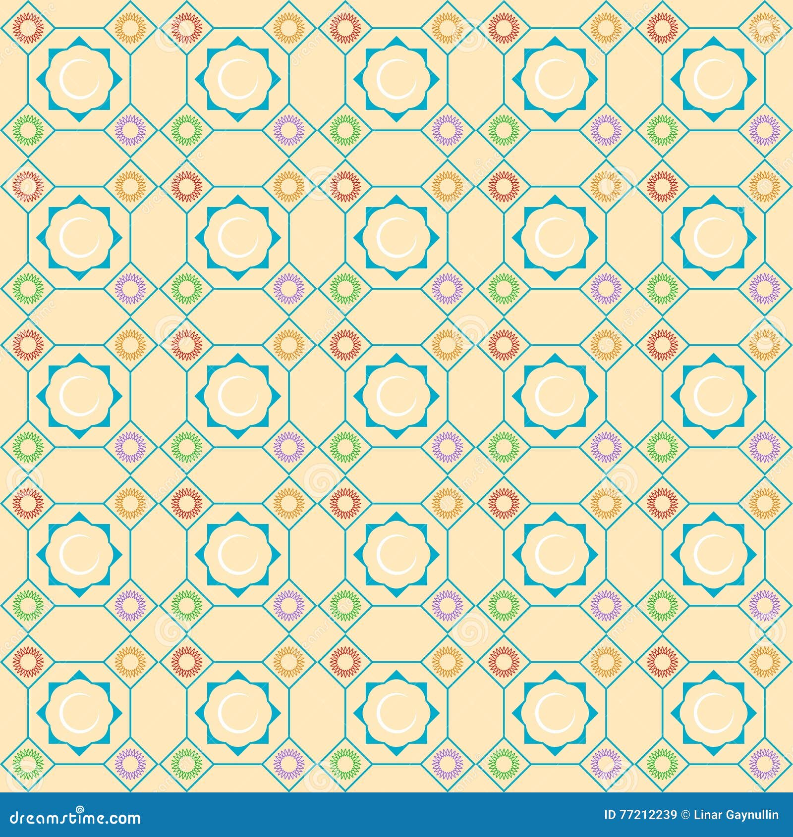 Islamic Ornament. Background with Seamless Pattern. Vector Illustration ...