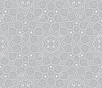 Islamic Ornament Grey Vector Background Stock Vector - Illustration of ...