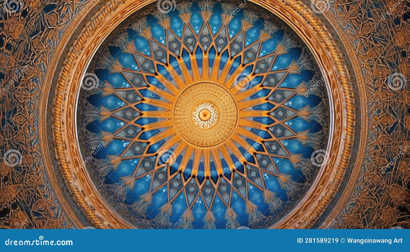 Islamic Ornament, Inside Dome Mosque AI Generated Image Stock ...