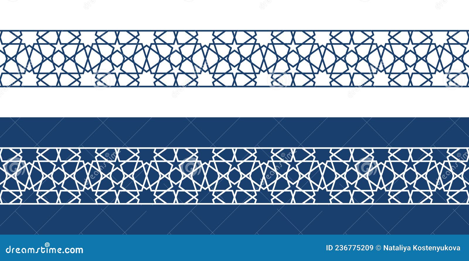 Islamic Ornament Pattern Border for Ramadan Card Stock Vector ...