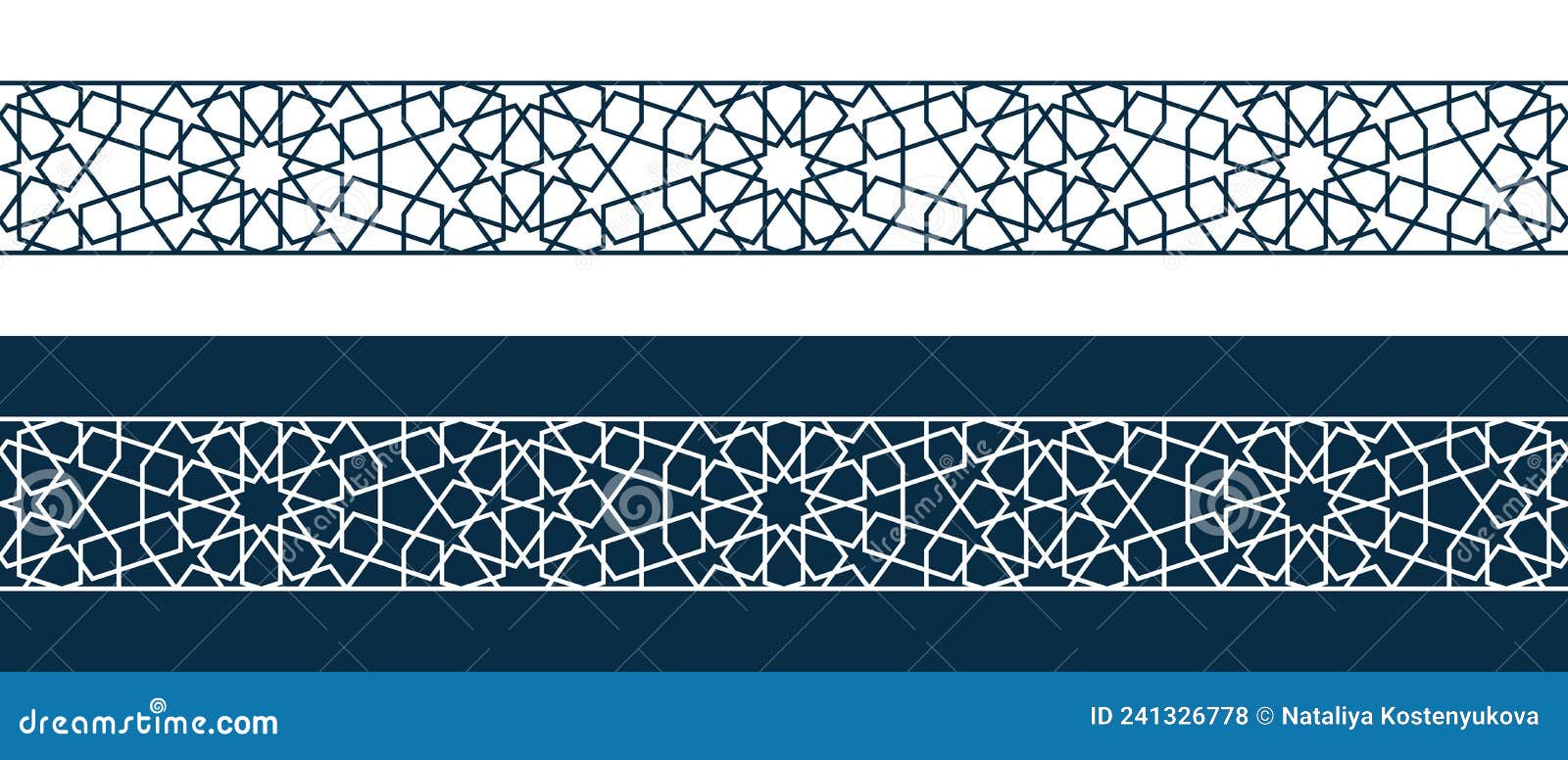 Islamic Ornament Pattern Border for Ramadan Card Stock Vector ...
