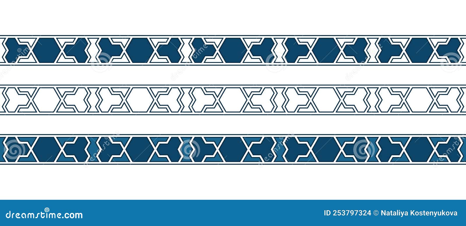 Islamic Ornament Pattern Border for Ramadan Card Stock Vector ...