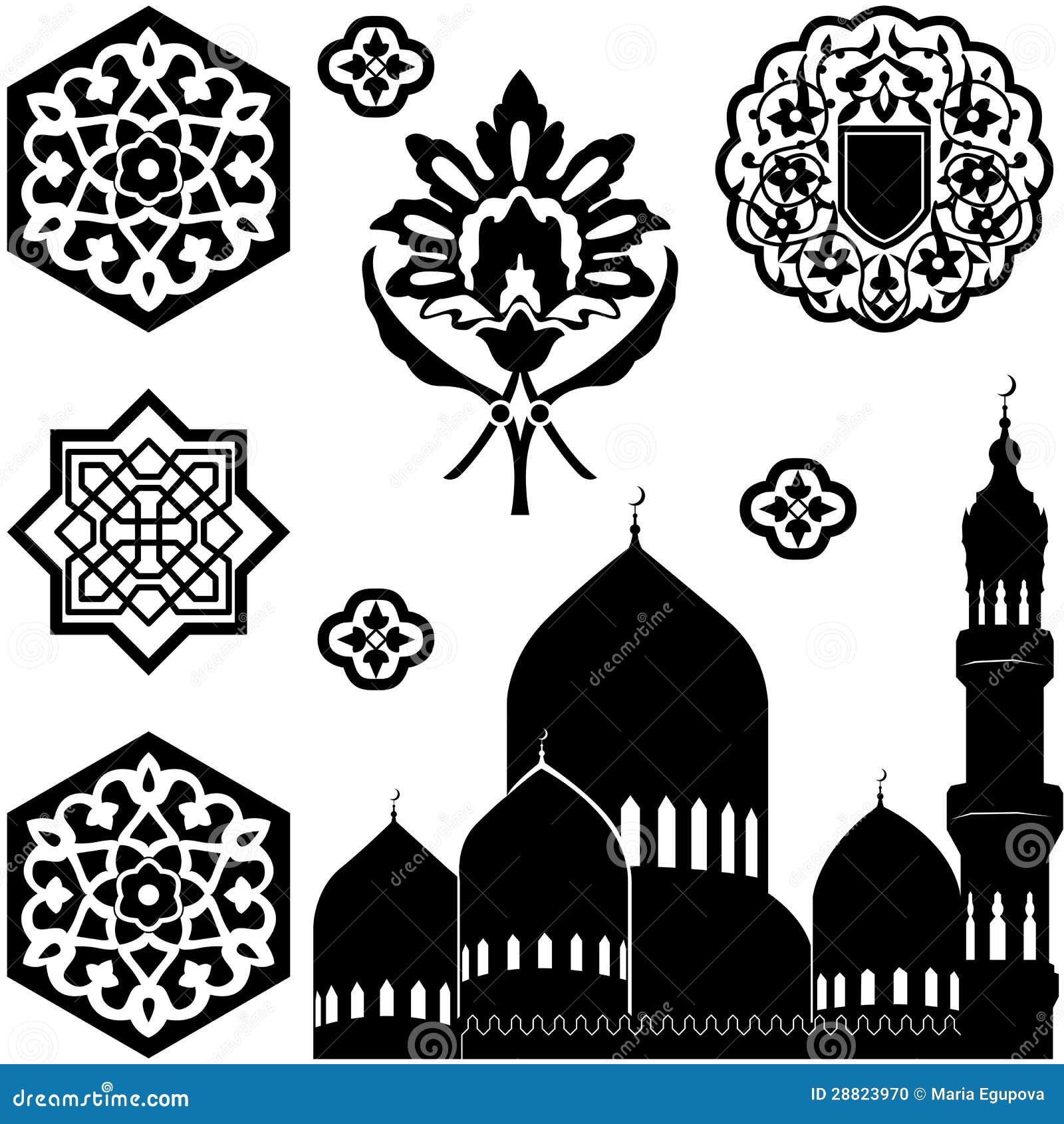 Islamic ornaments stock vector. Illustration of islamic - 28823970