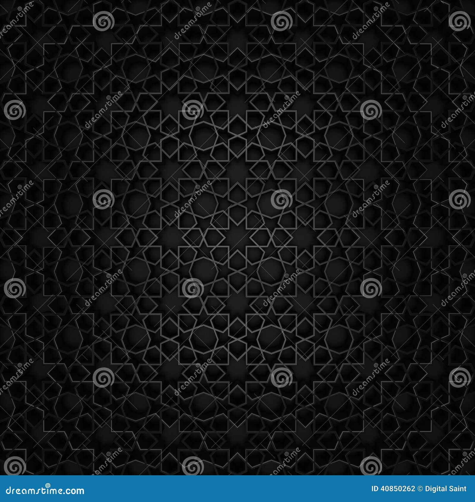 Islamic pattern | Black stock illustration. Illustration of arabic ...