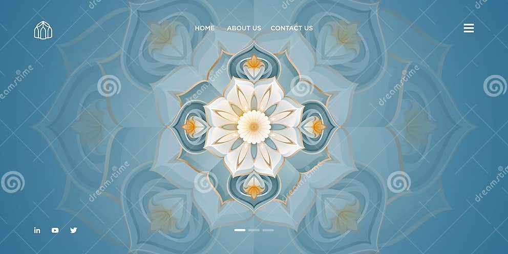 Islamic Pattern in Blue Background Web Site Header Stock Vector ...