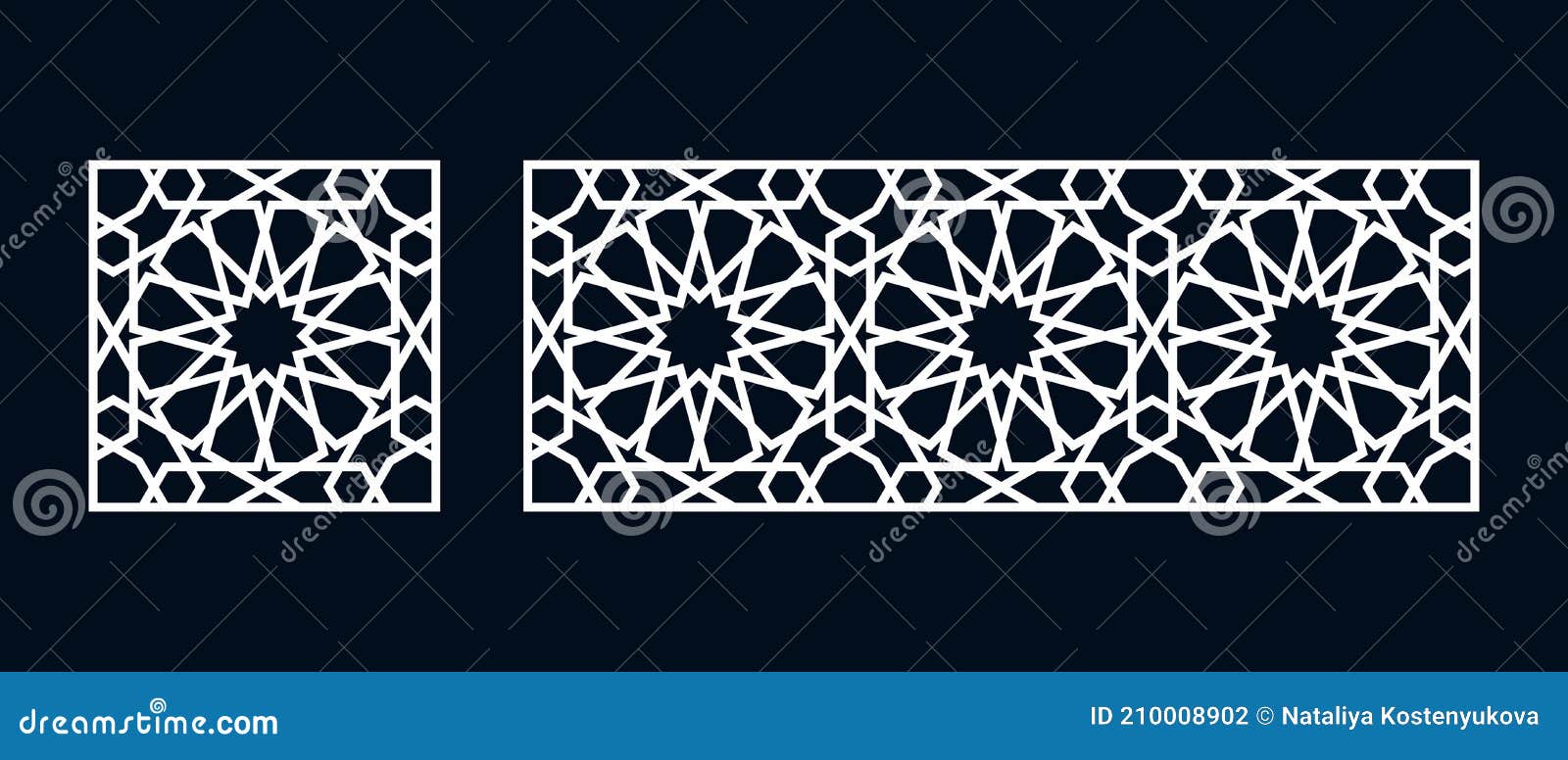 Islamic Pattern for Laser Cutting Stock Vector - Illustration of ...