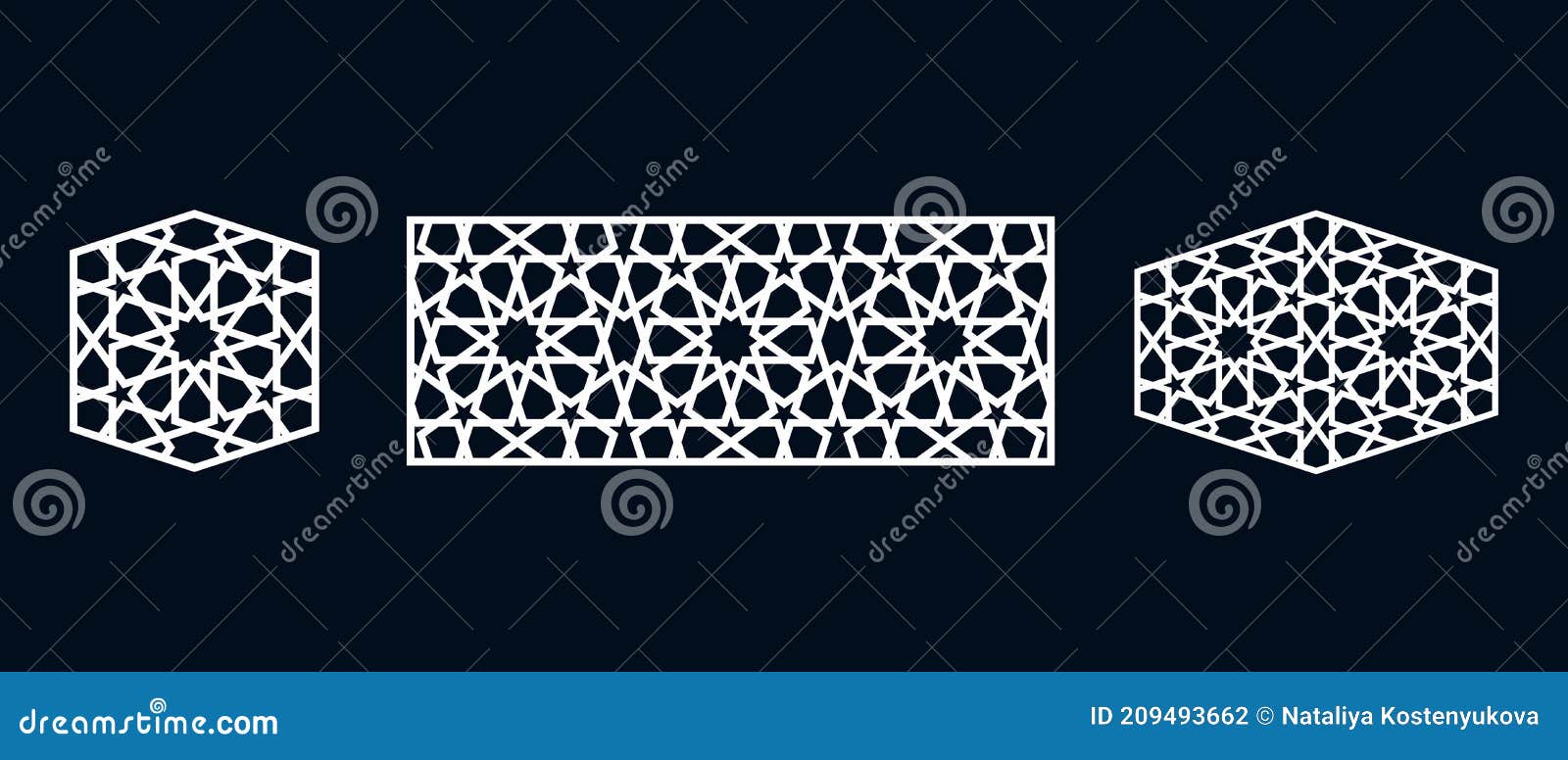 Islamic Pattern for Laser Cutting Stock Vector - Illustration of stands ...