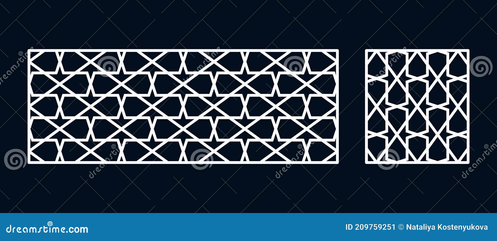 Islamic Pattern for Laser Cutting Stock Vector - Illustration of ...