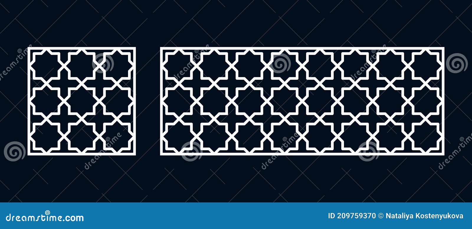Islamic Pattern for Laser Cutting Stock Vector - Illustration of ...