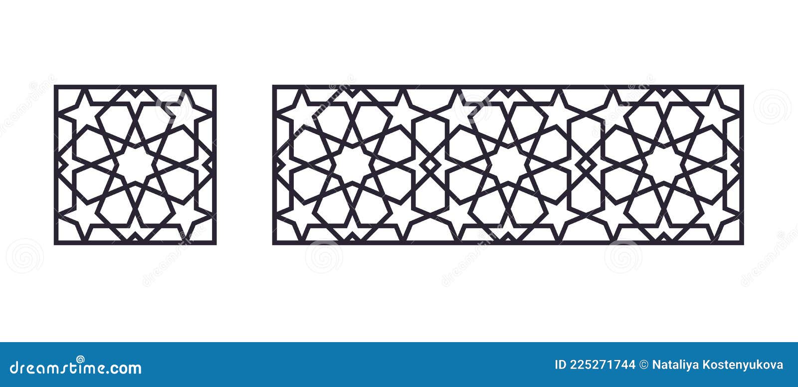 Islamic Pattern for Laser Cutting Stock Vector - Illustration of ...